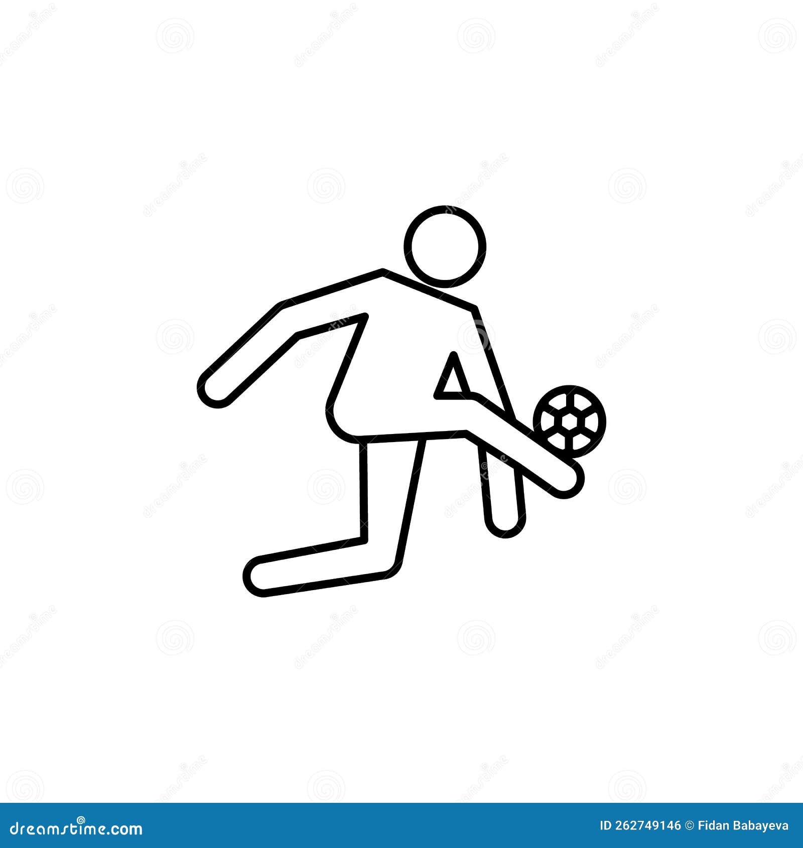 Football Player Icon Illustration on White Background Stock Vector ...