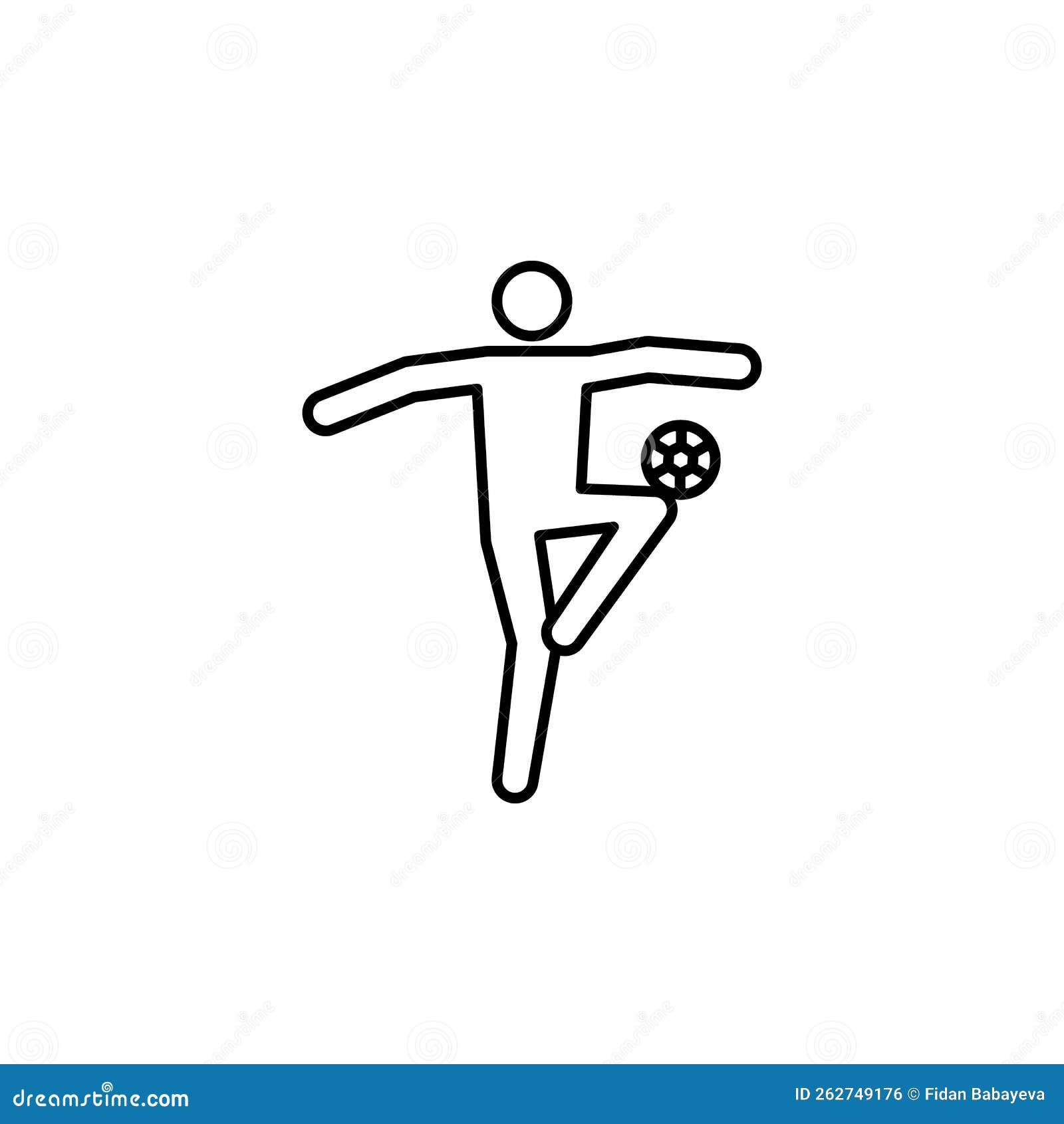 Football Player Icon Illustration on White Background Stock Vector ...