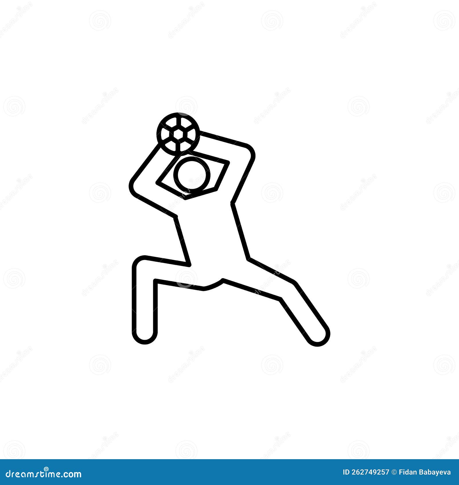 Football Player Icon Illustration on White Background Stock Vector ...