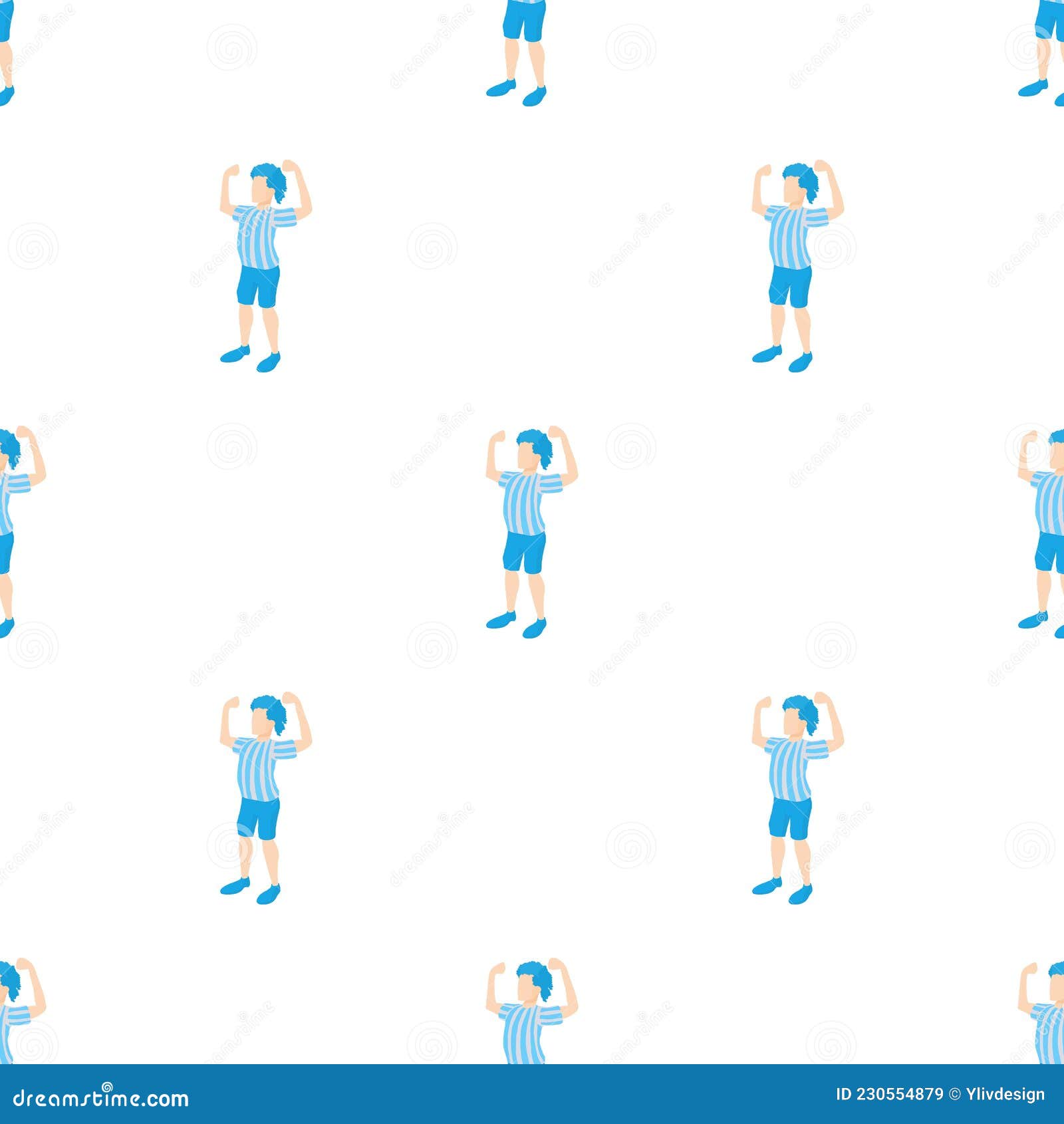 Football Player Pattern Seamless Vector Stock Vector - Illustration of ...
