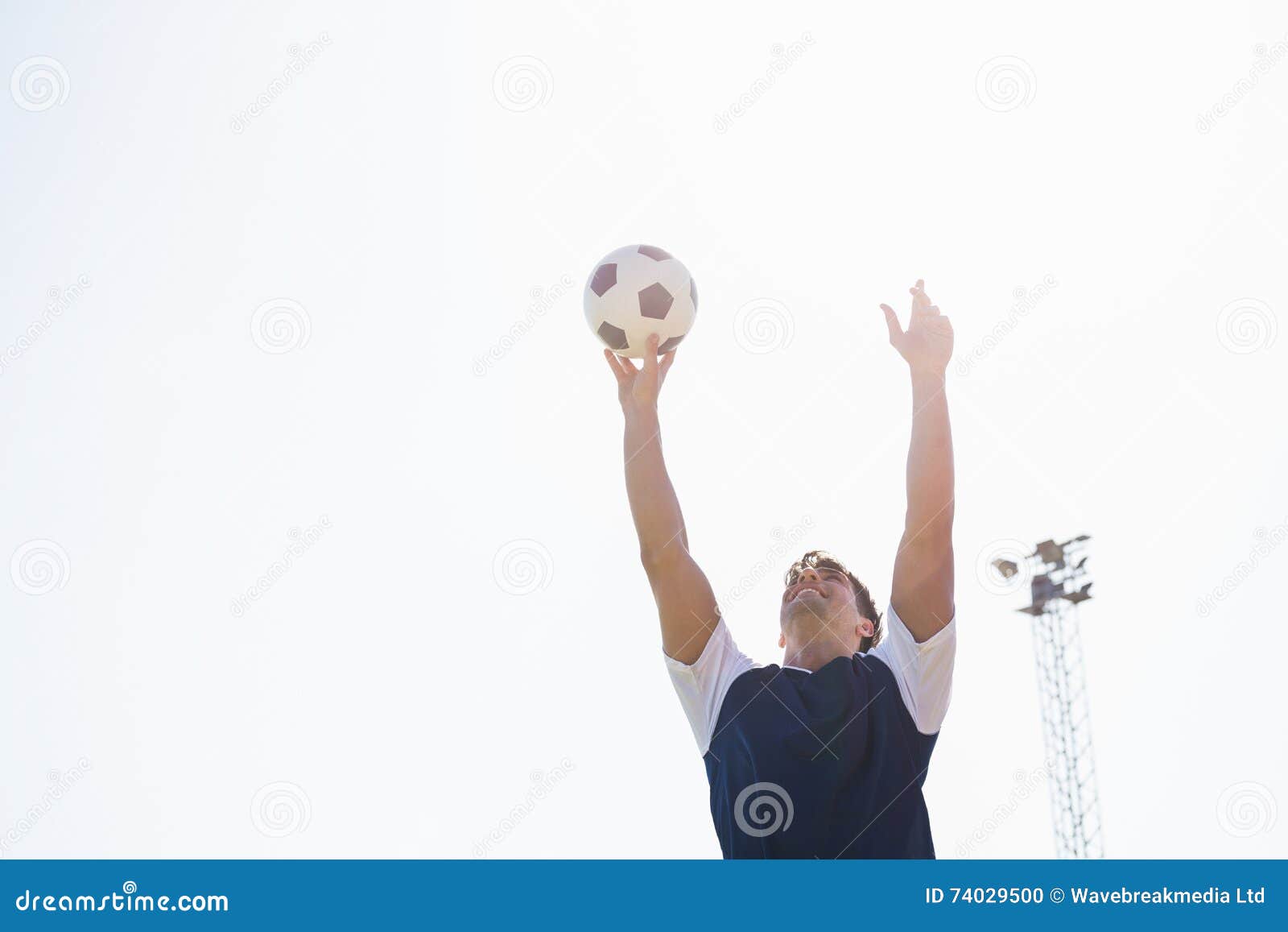 Football Player Practicing Soccer Stock Photo - Image of adult, active ...