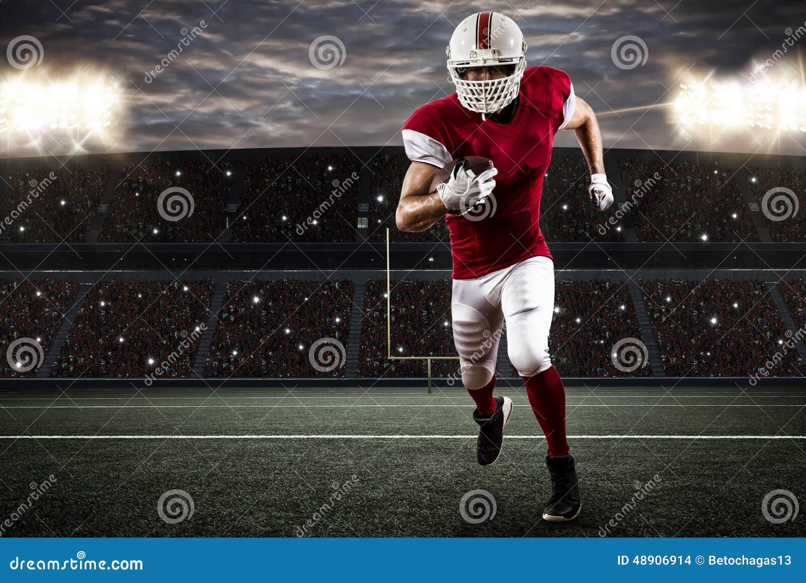 Football Player stock photo. Image of grid, male, competitive - 48906914