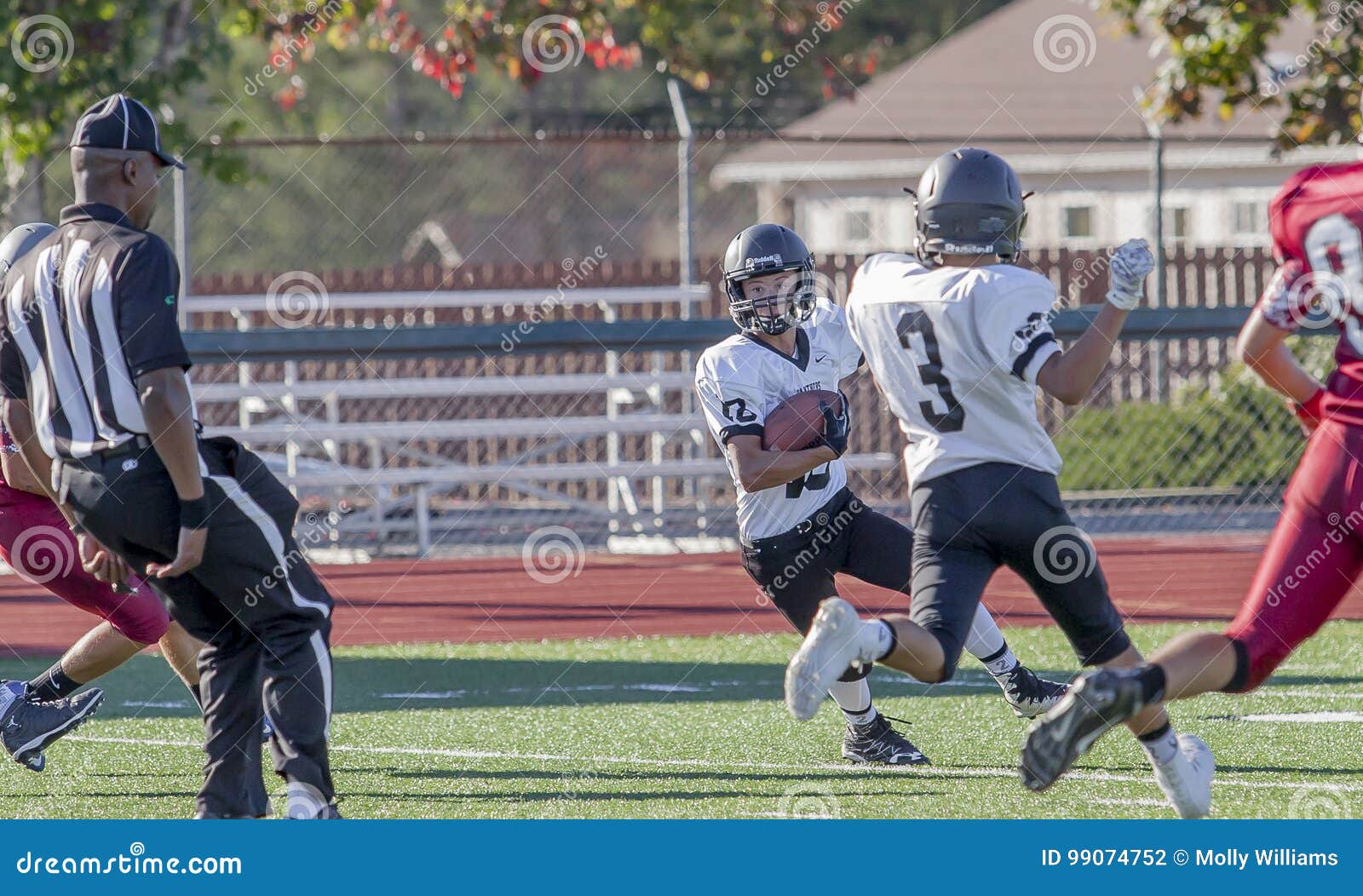 Football Player Running To Get a Touchdown Stock Photo - Image of ...