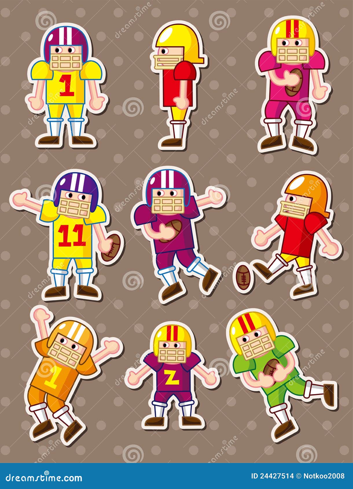 Football player stickers stock vector. Illustration of champions - 24427514