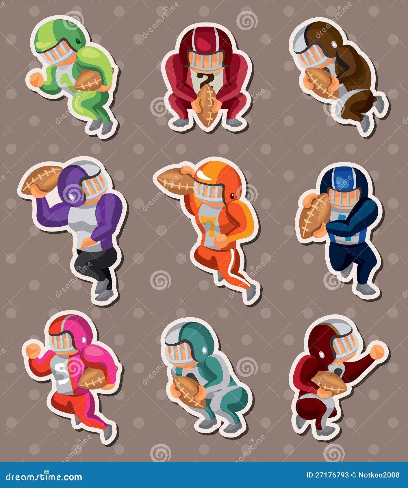 Football player stickers stock vector. Illustration of player - 27176793