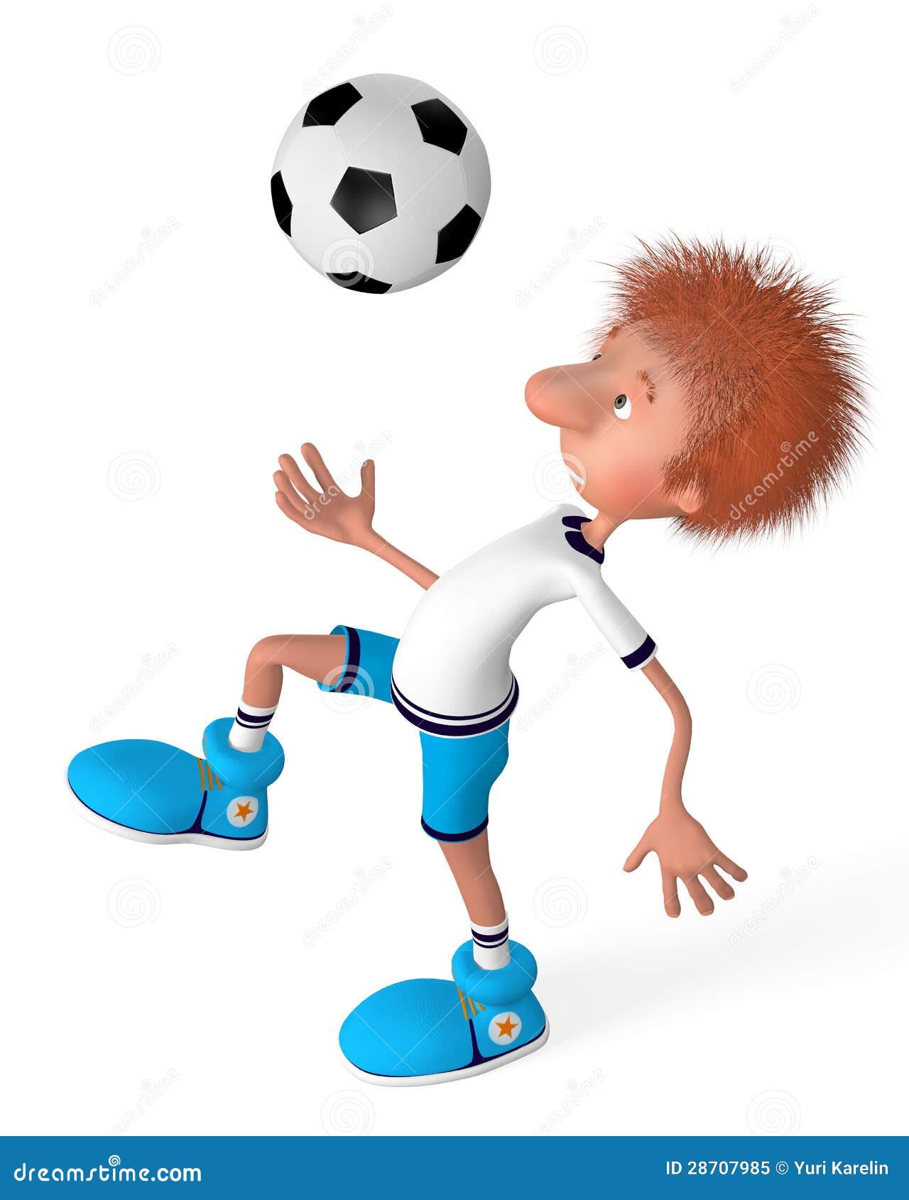 The Football Player on Training Stock Illustration - Illustration of ...
