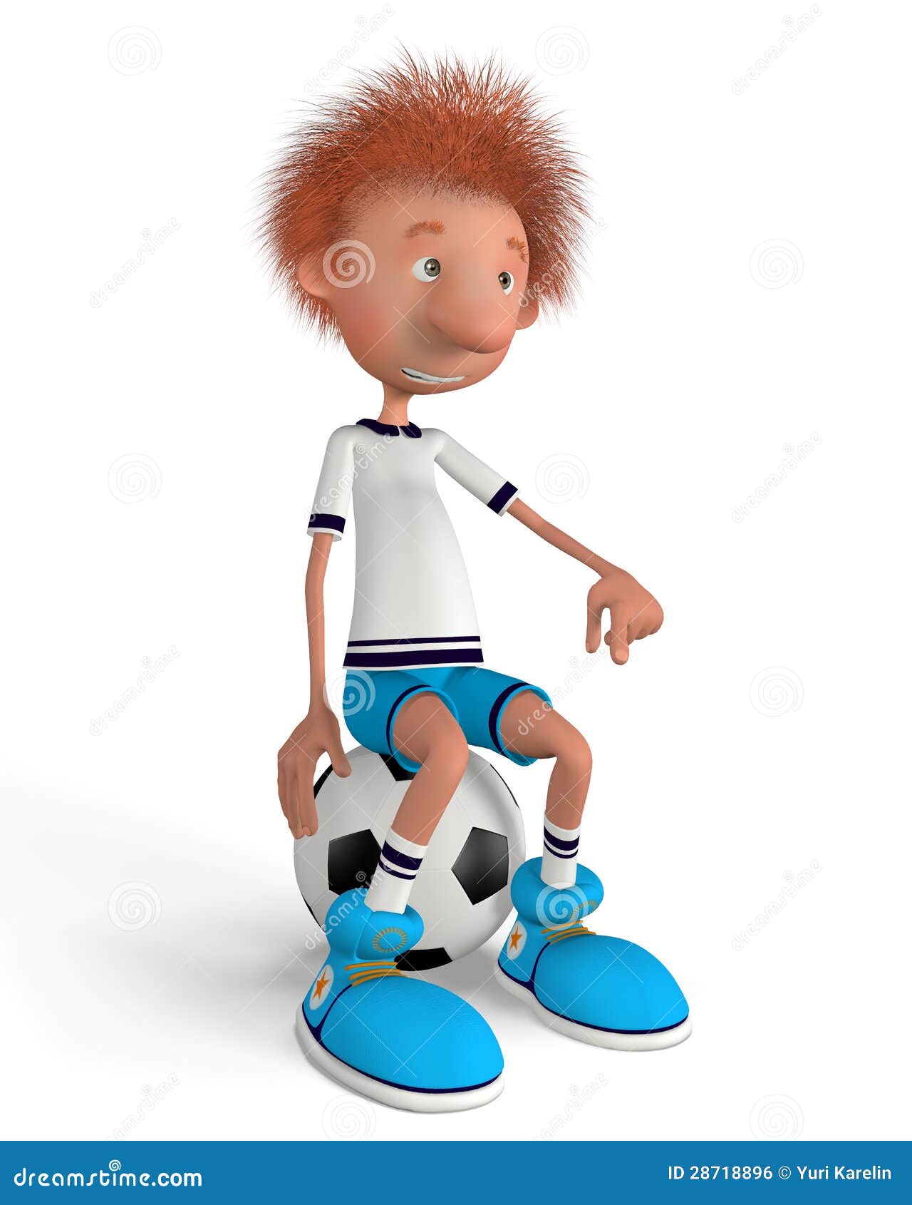 The Football Player on Training Stock Illustration - Illustration of ...