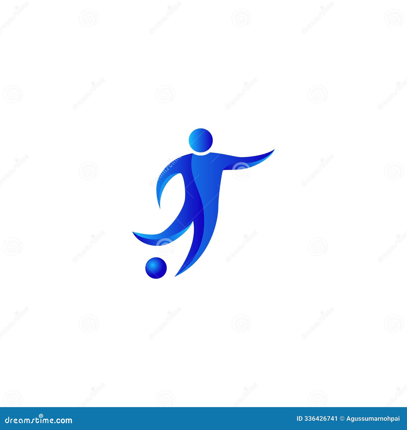 Football Player Vector Illustration for Icon,symbol or Logo Stock ...