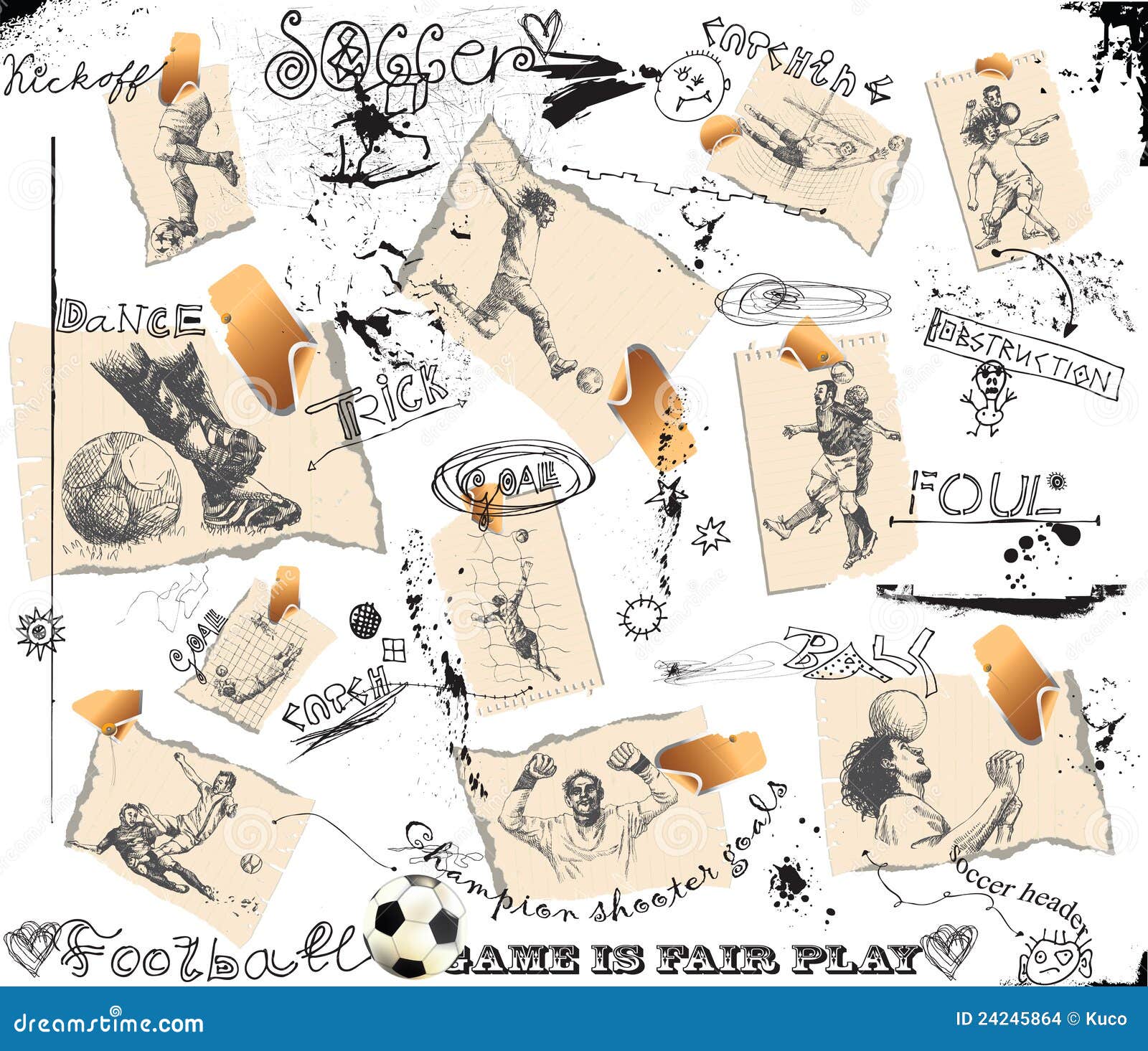 Football Players - Different Snapshots Stock Vector - Illustration of ... Football Players - Different Snapshots Stock Vector - Illustration of ...
