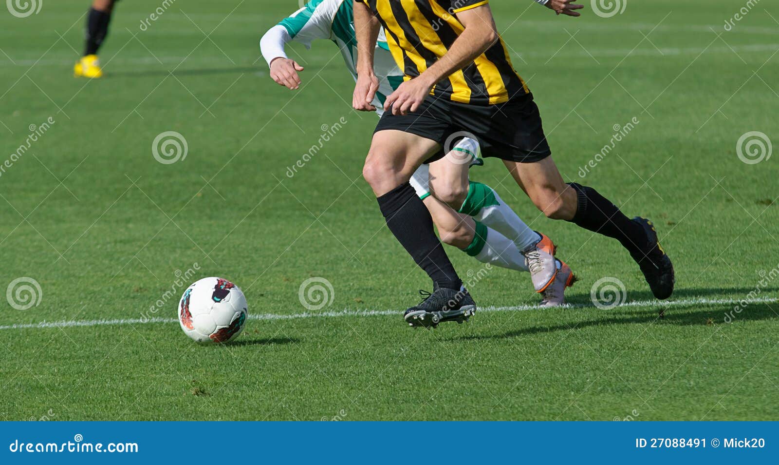 Football Players Playing the Ball Stock Image - Image of soccer ...