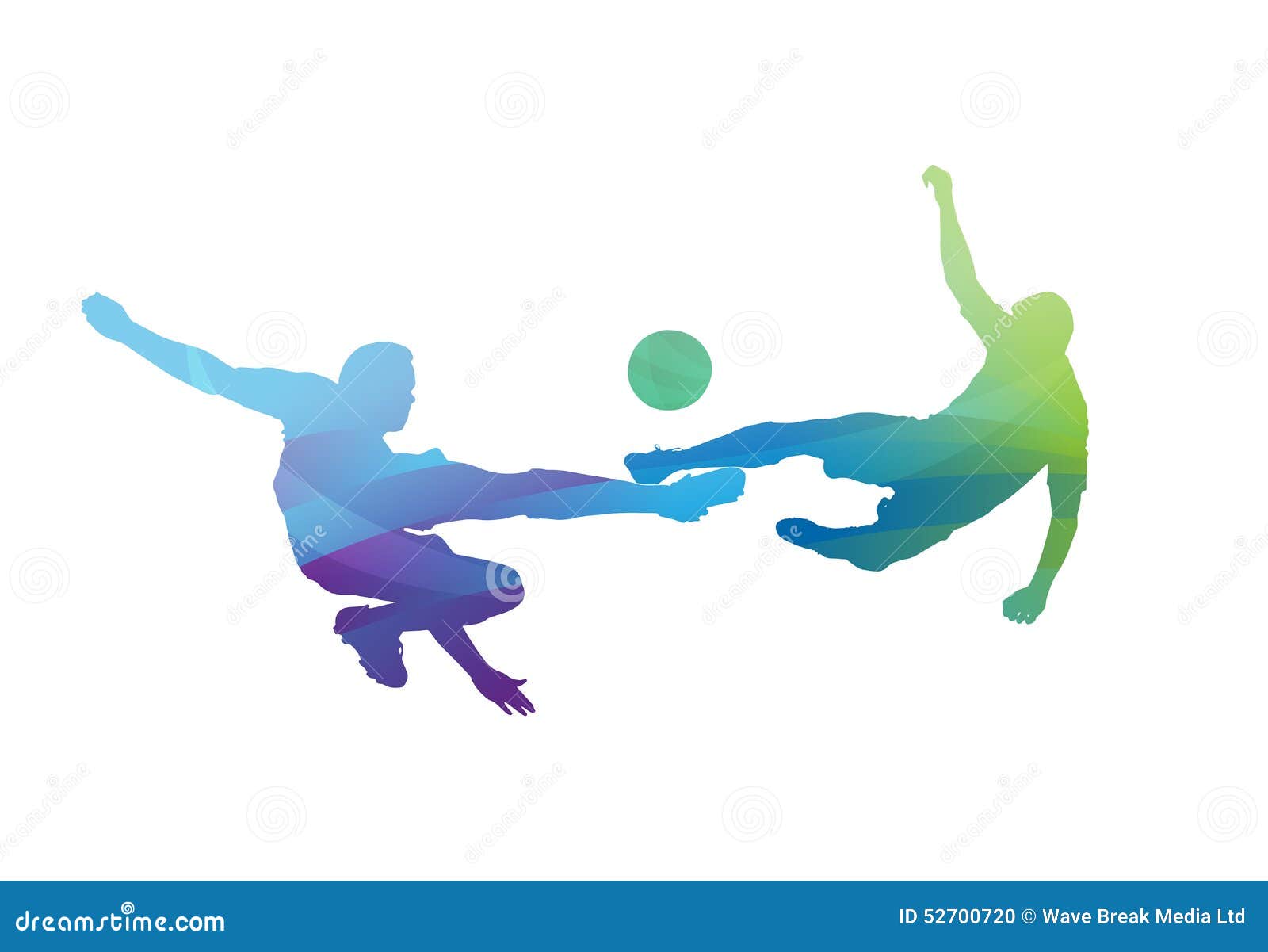 Football Players Tackling for the Ball Vector Stock Vector ...