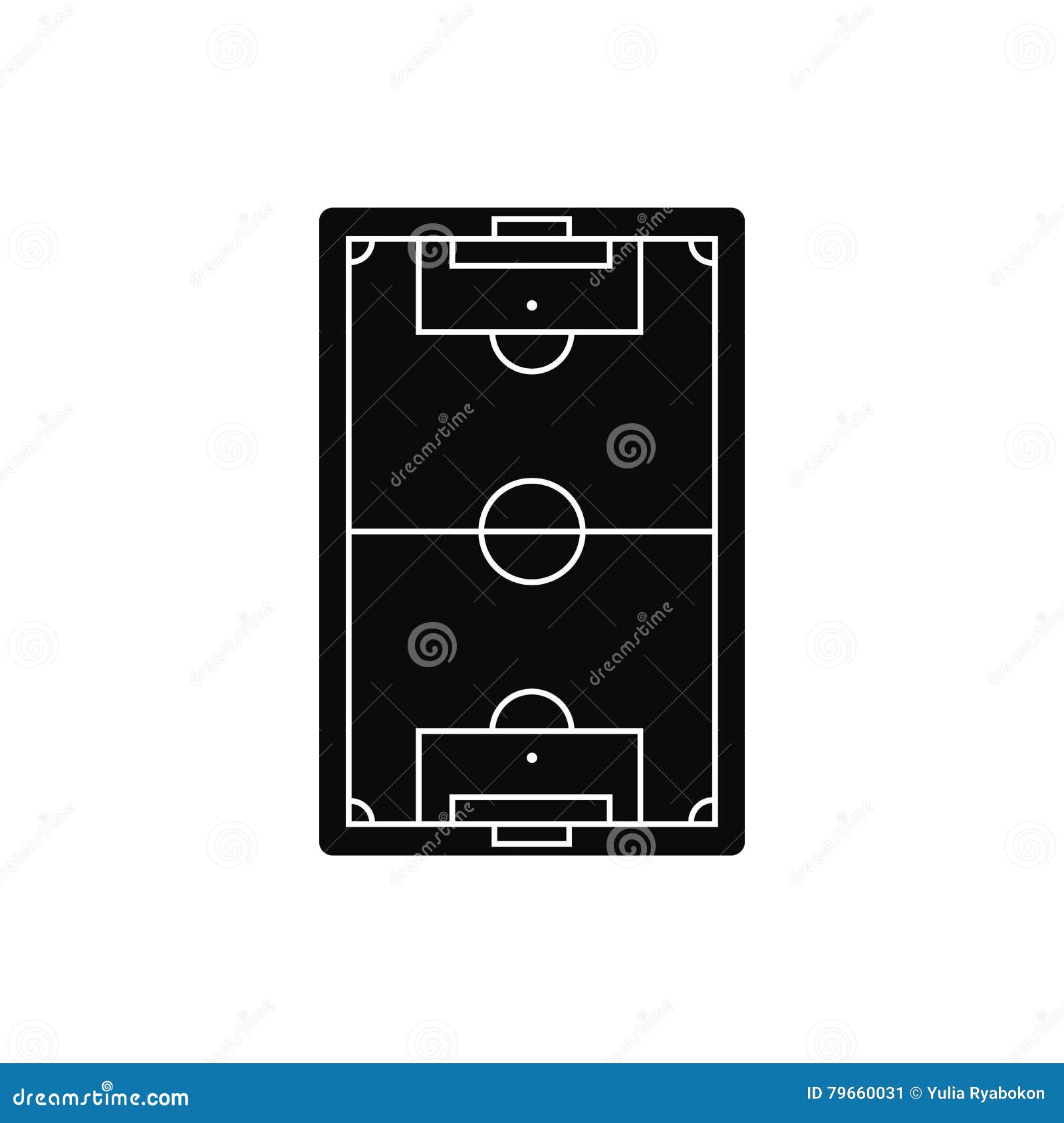 Football Playground Black Simple Icon Stock Vector - Illustration of ...