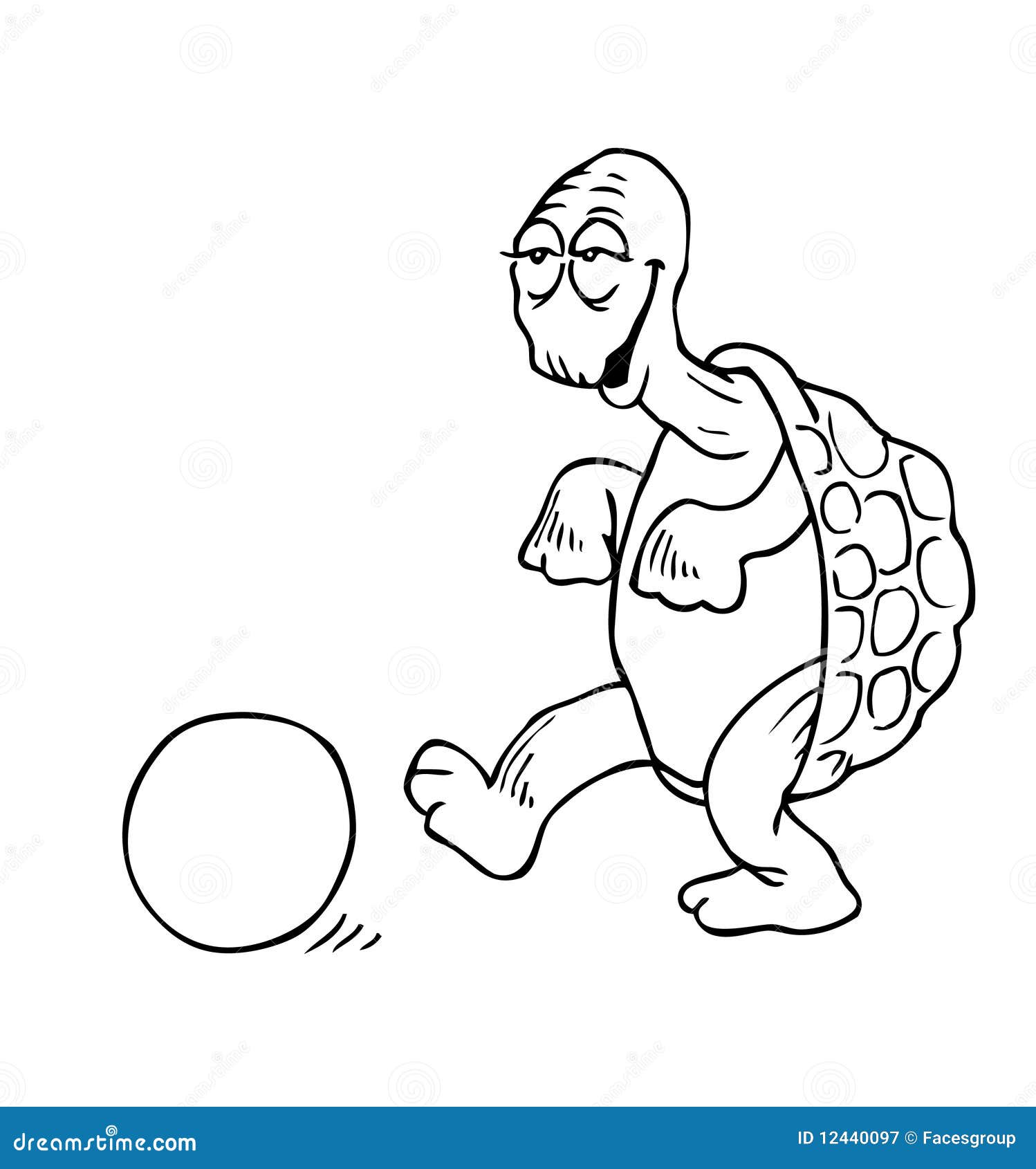 Football playing turtle stock vector. Illustration of animal - 12440097