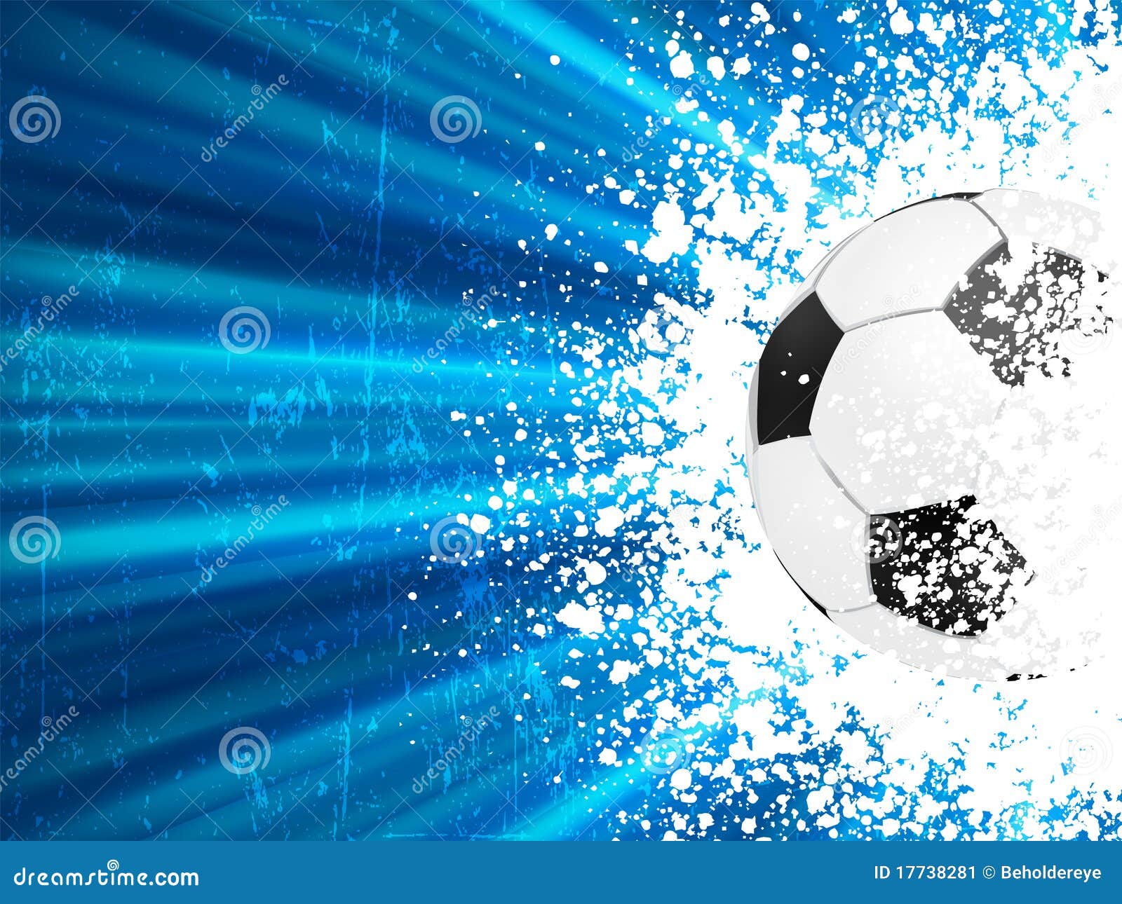 Football Poster Blue Light Burst. EPS 8 Stock Vector - Illustration of ...