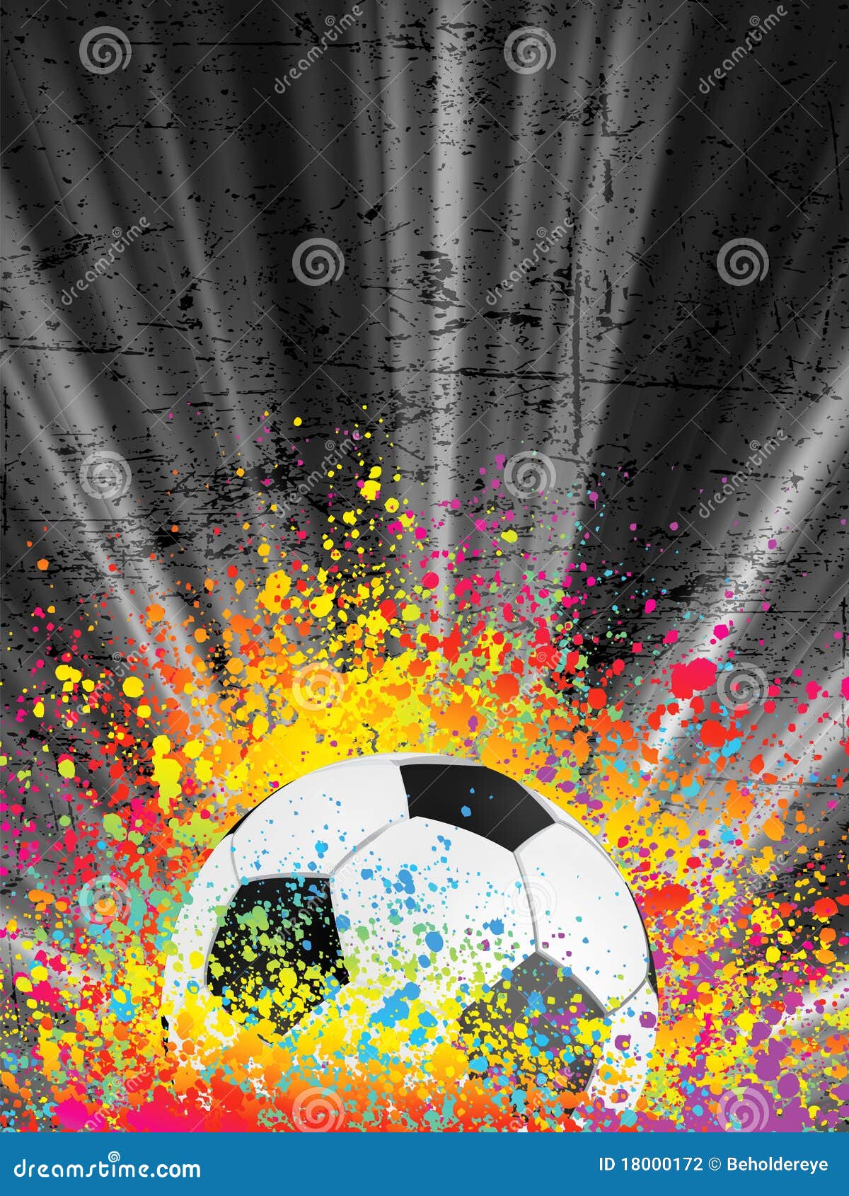 Football Poster Light Burst. EPS 8 Stock Vector - Illustration of game ...