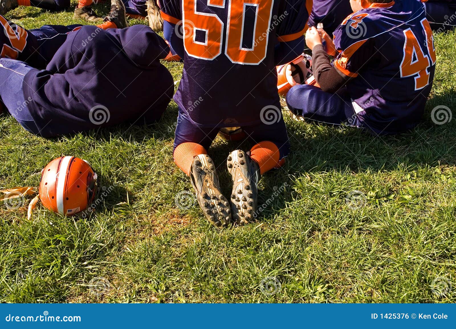 Football Pre-game Pep Talk stock photo. Image of competitive - 1425376