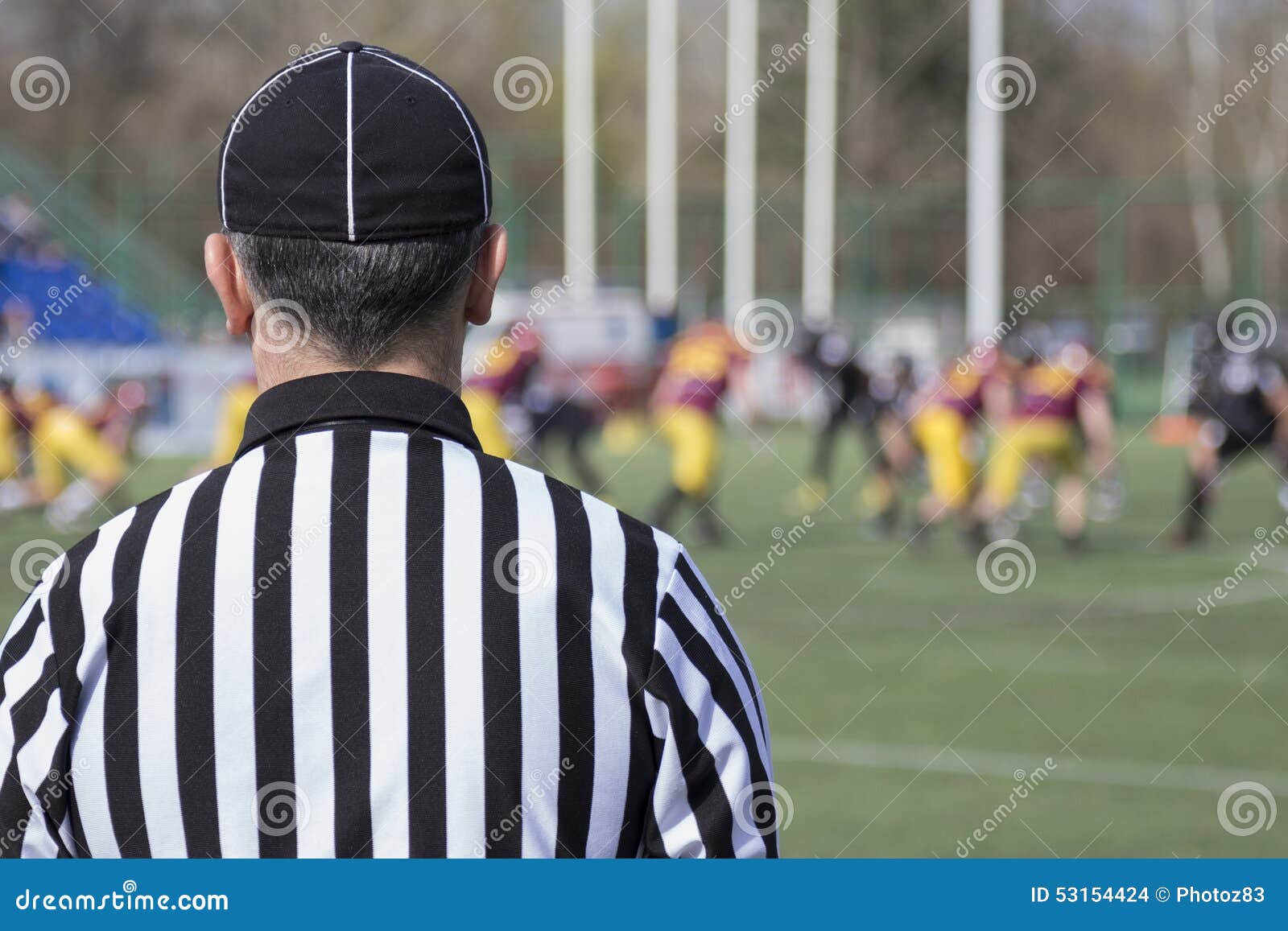 Football referee stock photo. Image of rear, muscular - 53154424