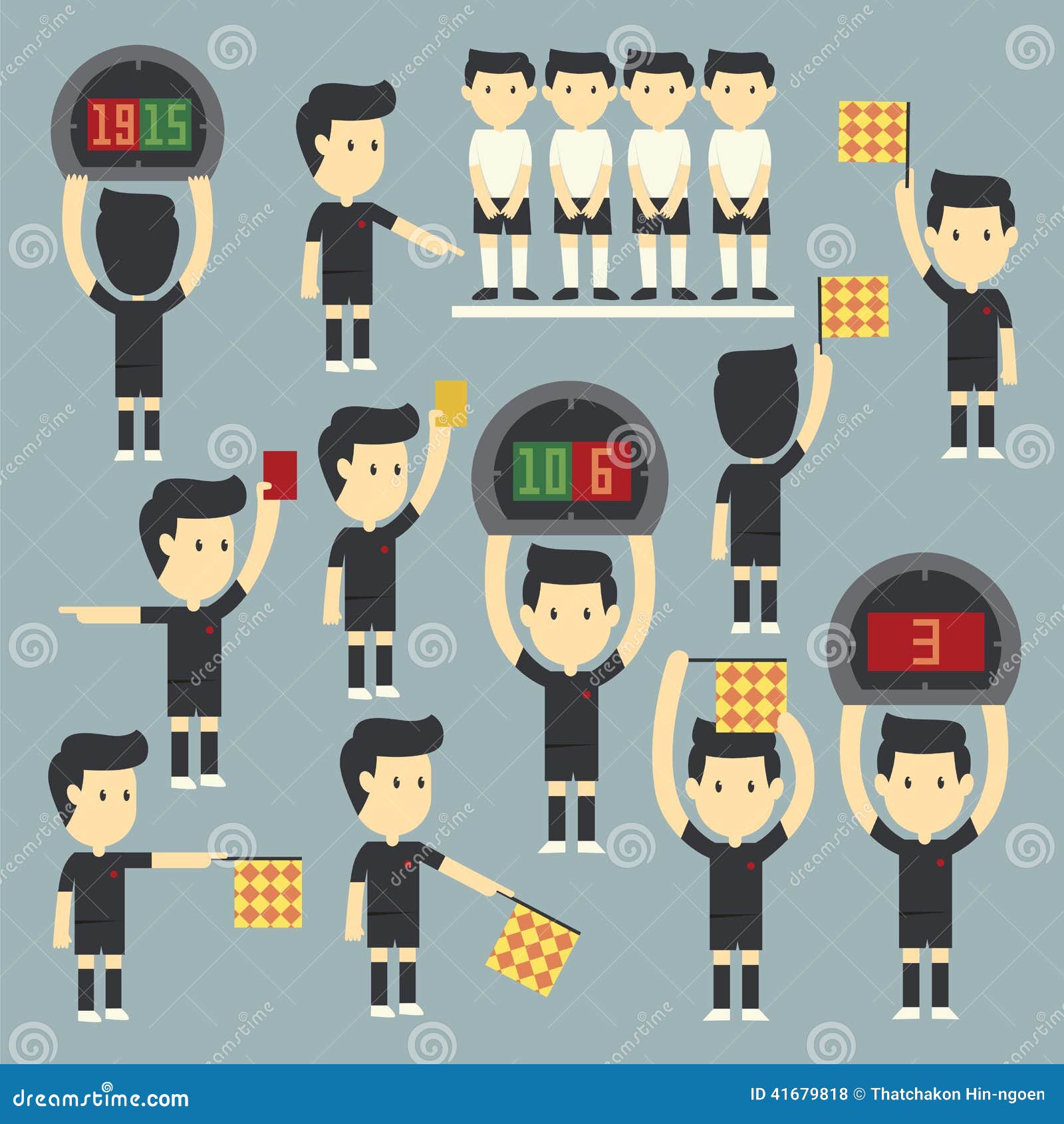 Football referee stock vector. Illustration of minimal - 41679818