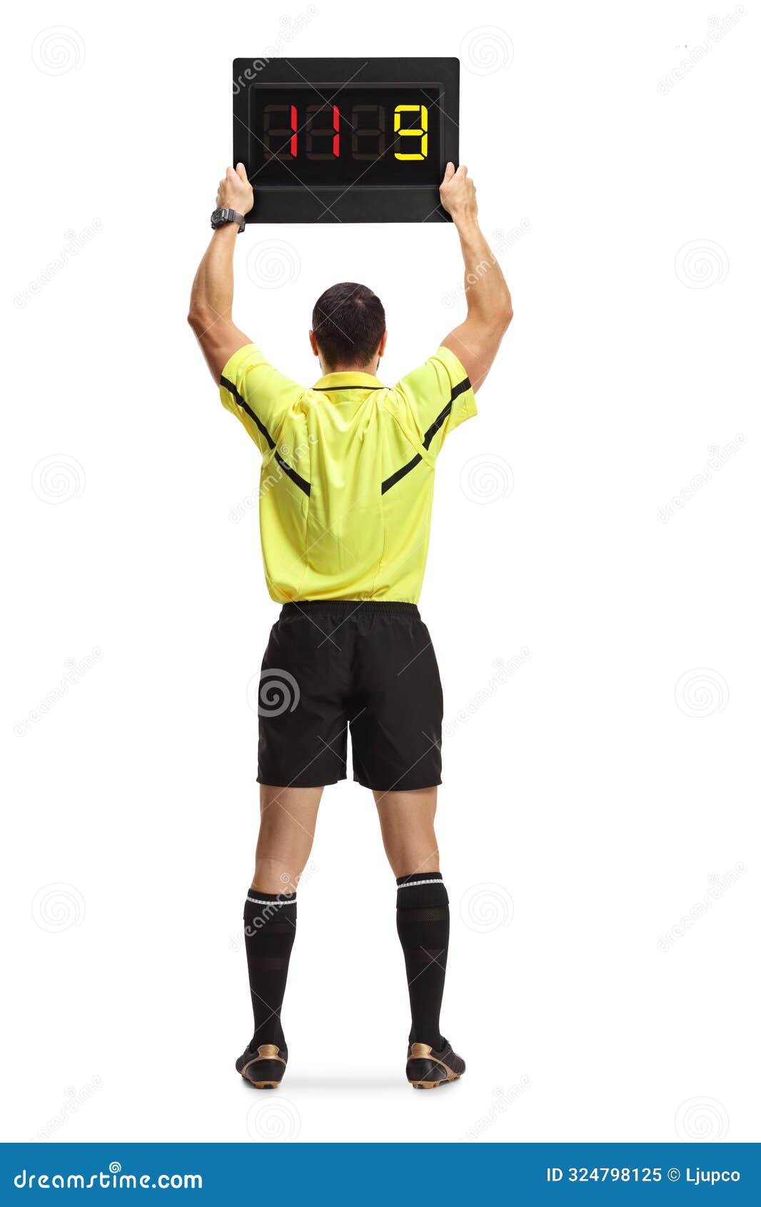 Football Referee with a Substitute Board Stock Image - Image of soccer ...