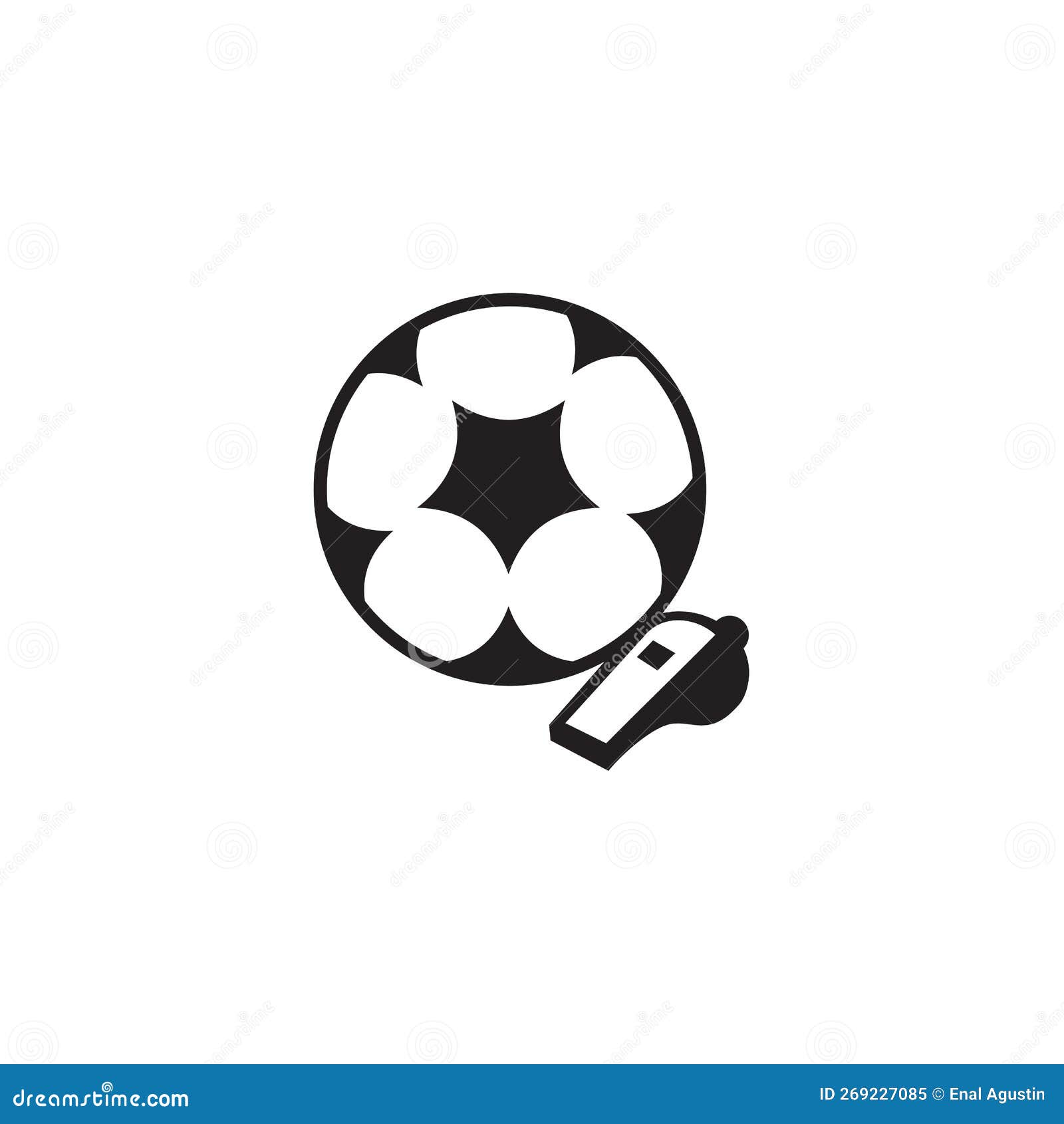 Football Referee Whistle Logo Design Stock Vector - Illustration of ...