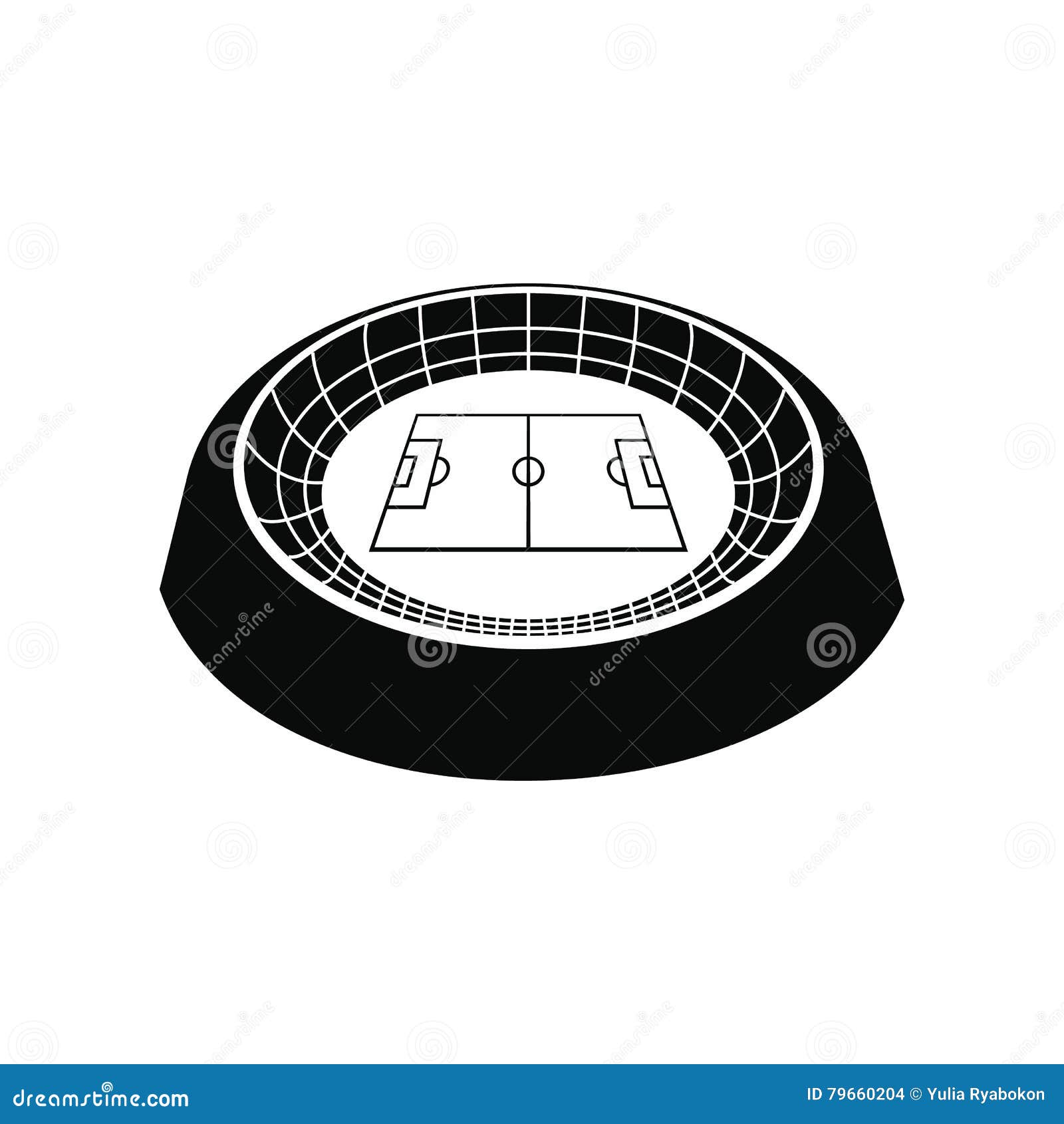 Football Round Stadium Icon Stock Vector - Illustration of circle ...