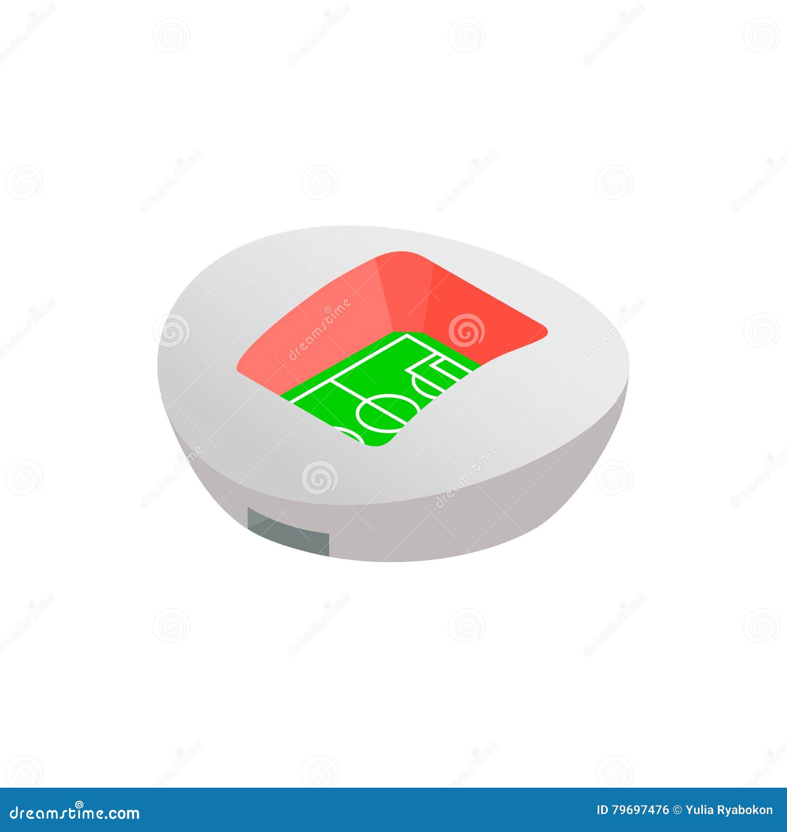 Football Round Stadium Isometric Icon Stock Vector - Illustration of ...
