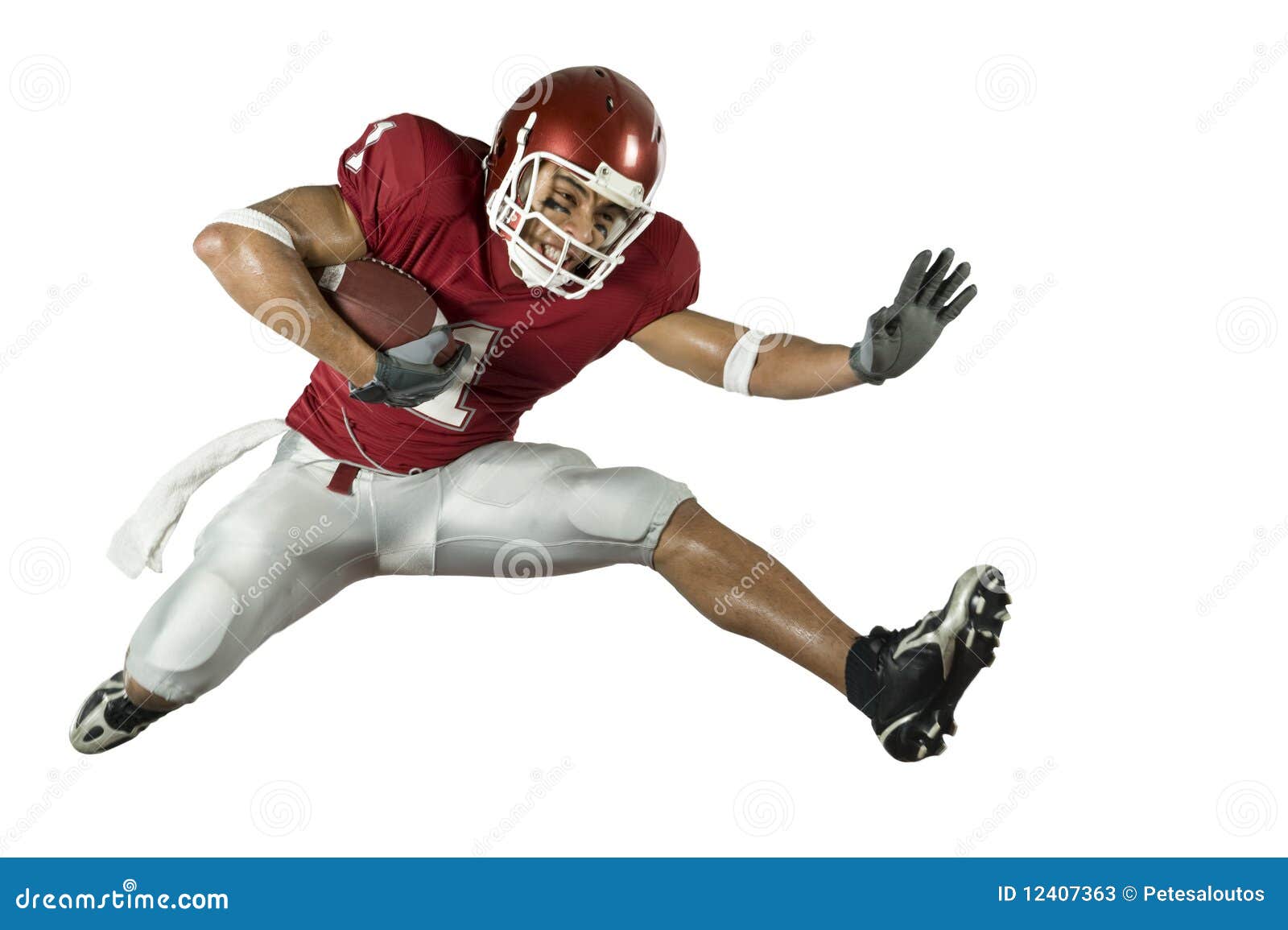 Football Runner with Crowd stock image. Image of pride - 12407363