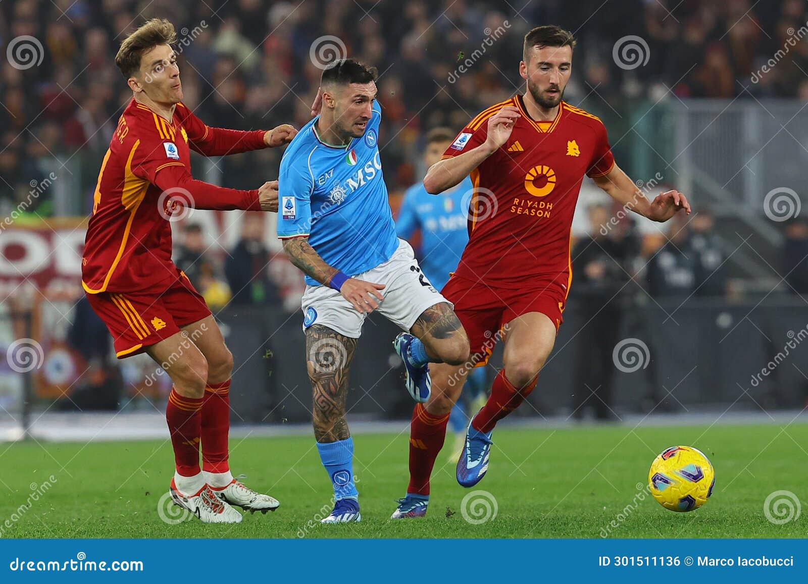 Football Serie A 2023 2024 Match Day 17 As Roma Vs Ssc Napoli At