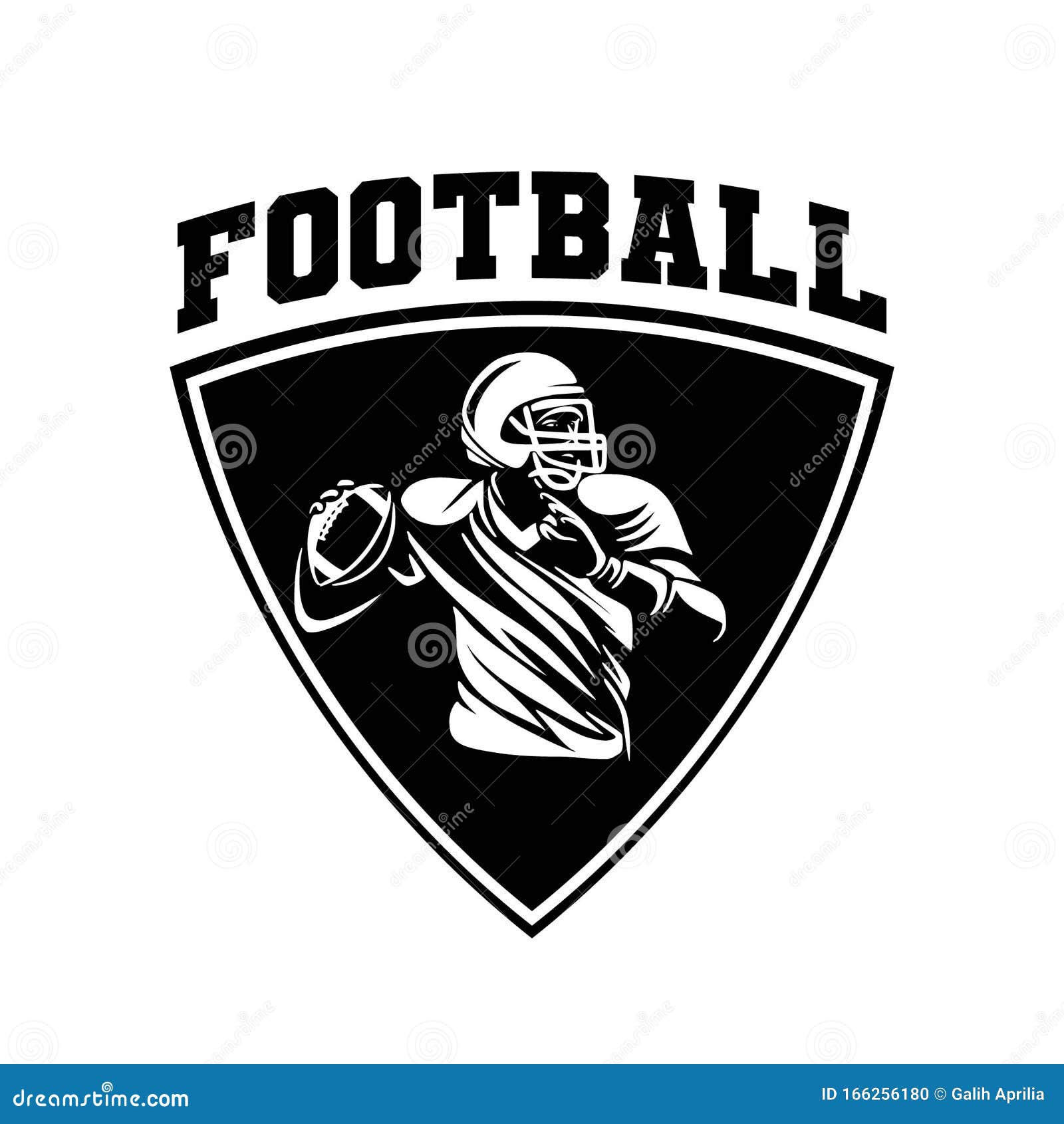 Football Shield Logo Badge Design Template Stock Vector - Illustration ...