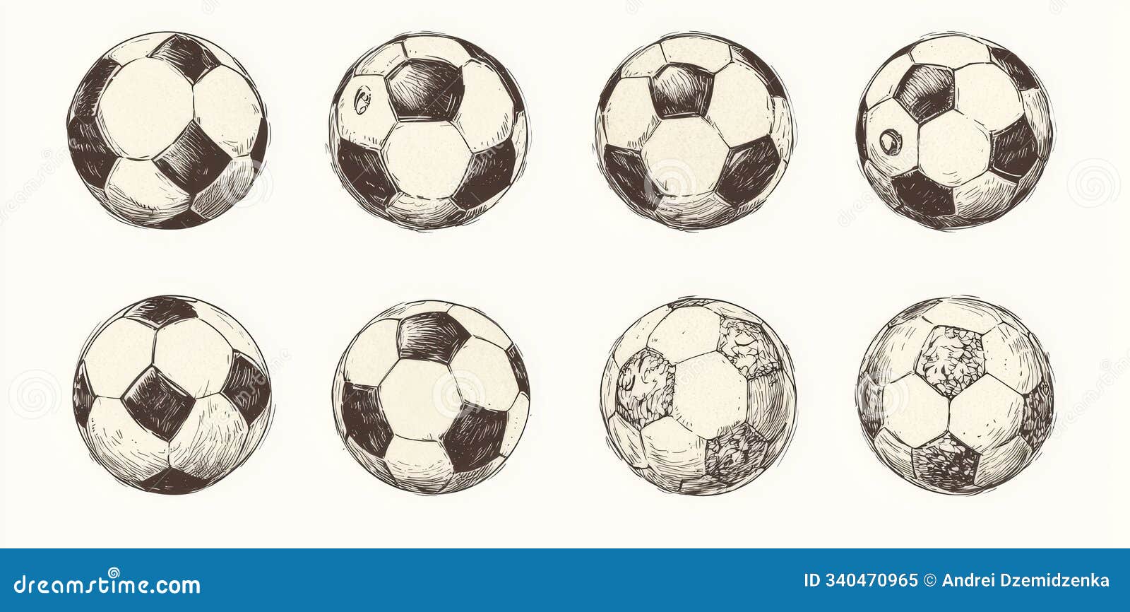 Football Sketch. Hand Drawn Flying Football Stock Image - Image of ...