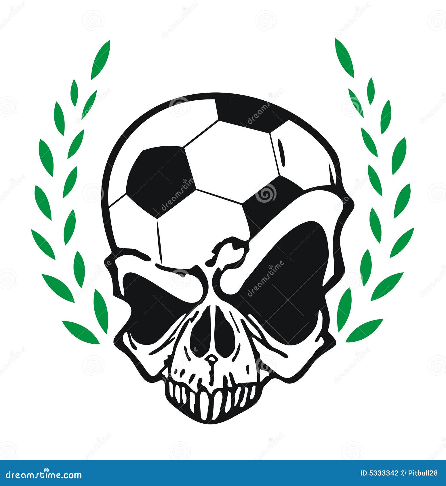 Football skull stock illustration. Illustration of decoration - 5333342