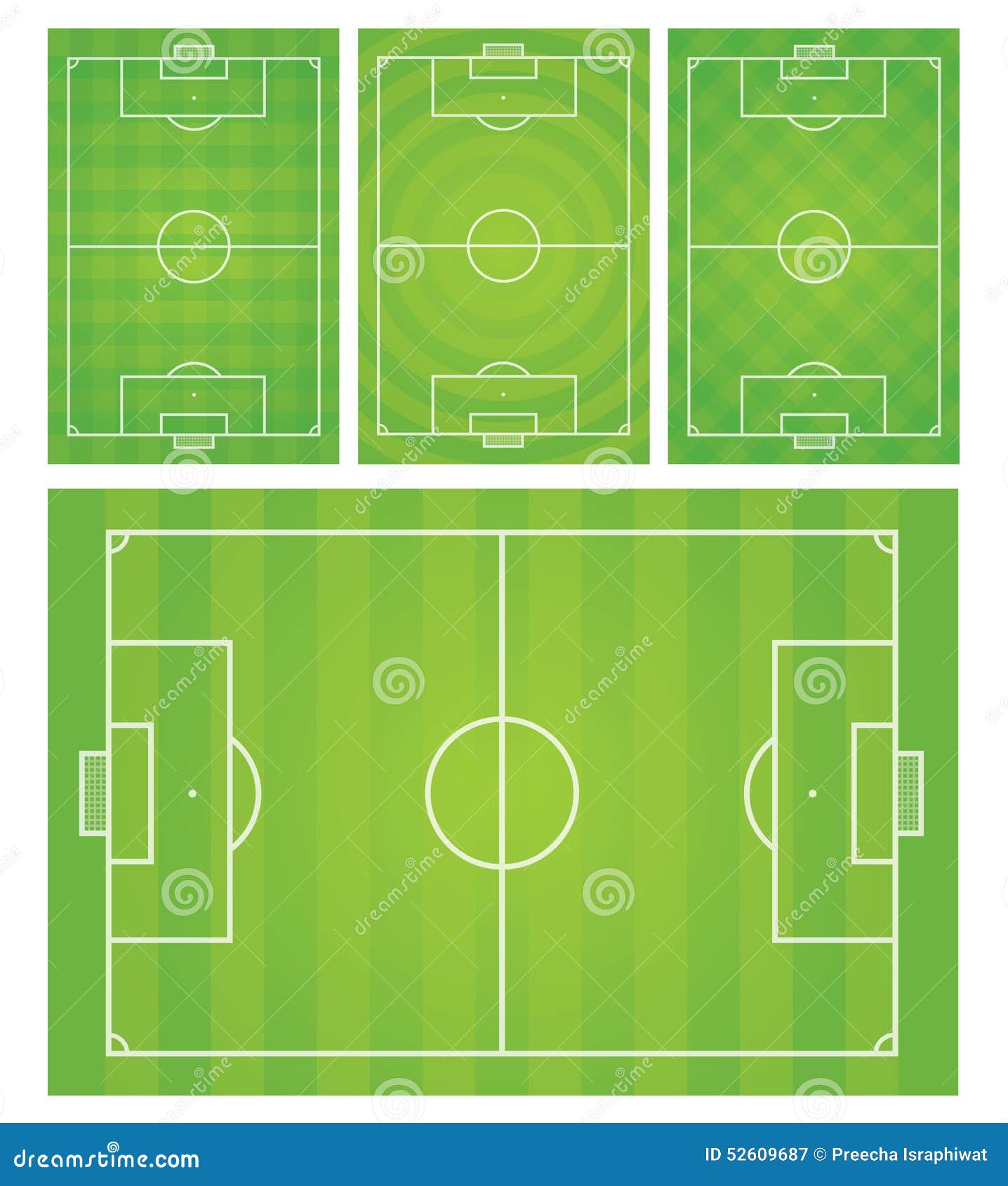 Football/Soccer Field Vector Illustration Stock Vector - Illustration ...