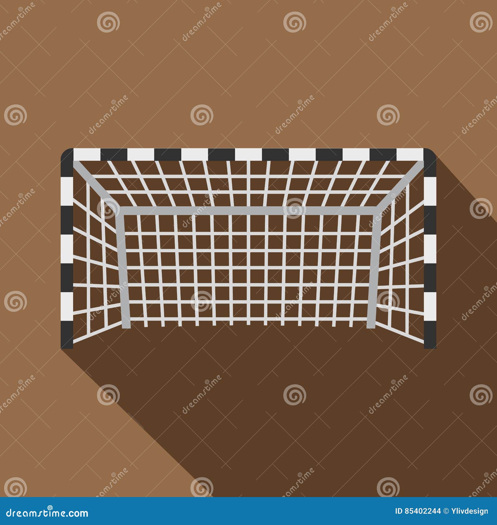 Football or Soccer Gate Icon, Flat Style Stock Vector - Illustration of ...