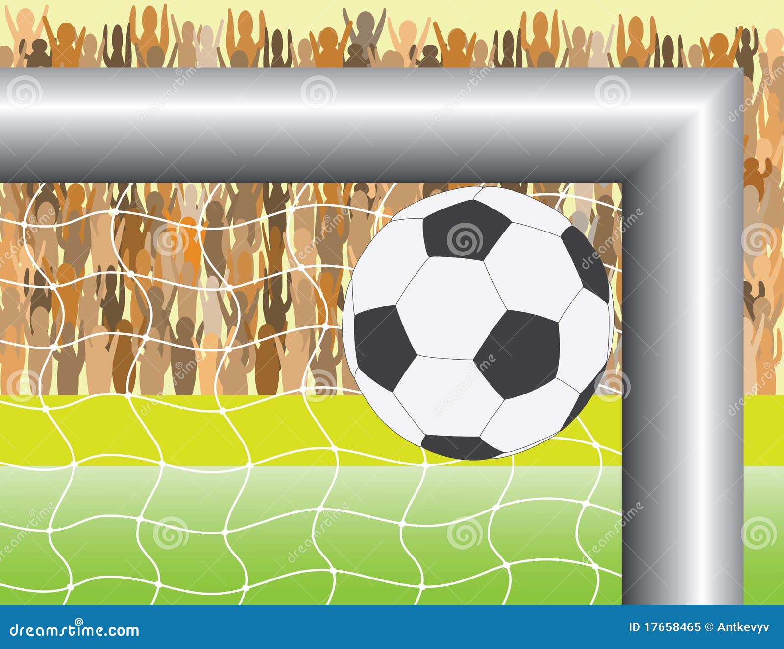 Football (soccer) goal stock illustration. Illustration of forward ...