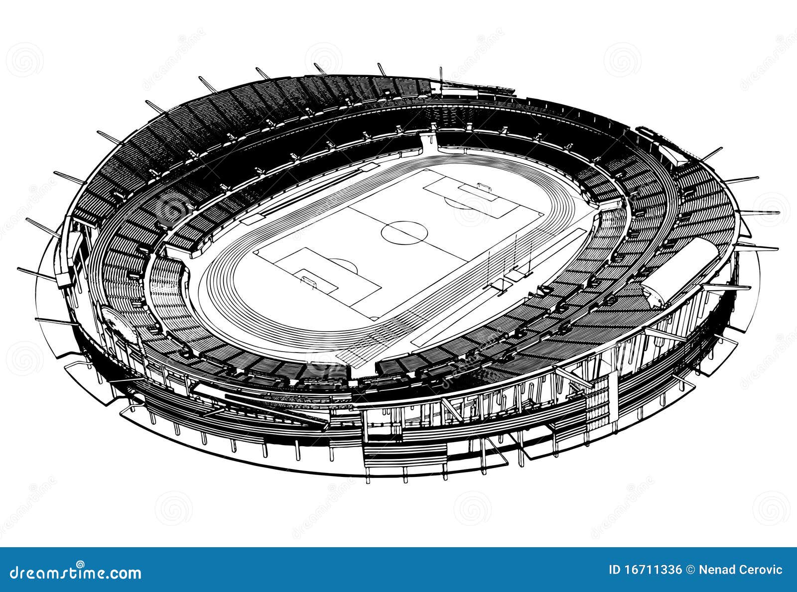 Football Soccer Stadium Vector 03 Stock Vector - Illustration of ...
