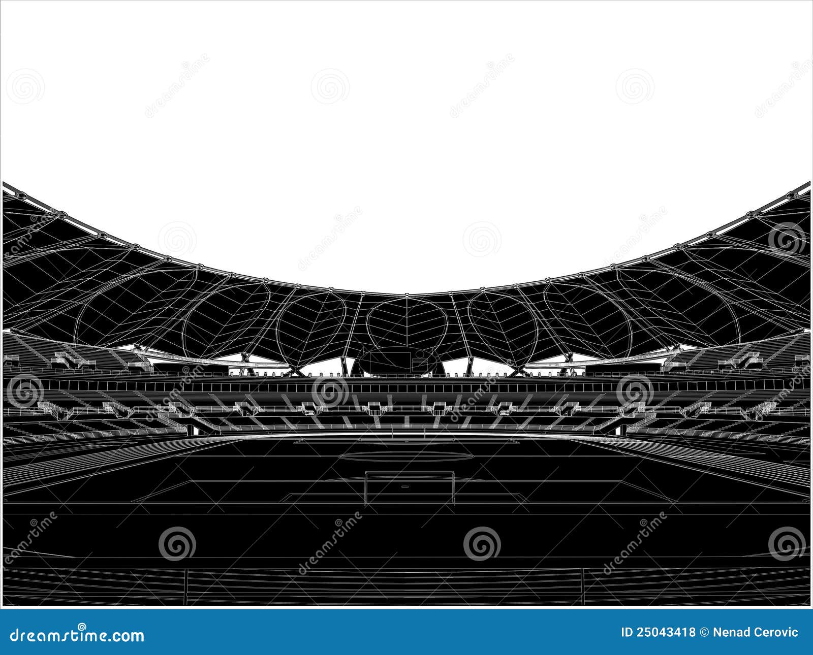 Football Soccer Stadium Vector 16 Stock Vector - Illustration of ...