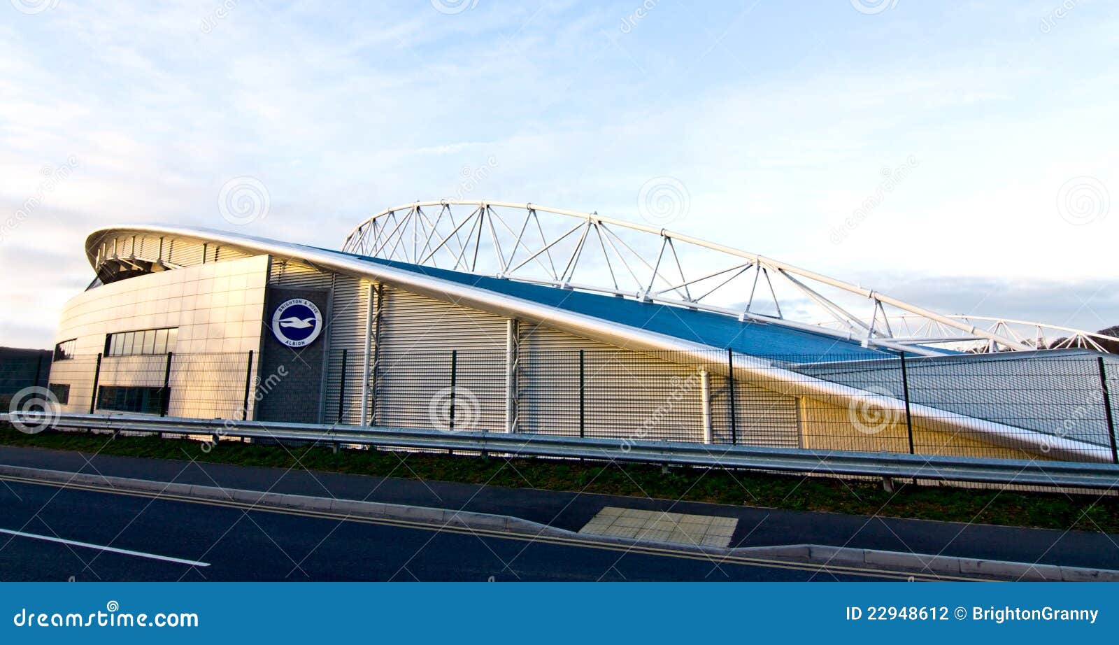 Modern Brighton Football Stadium. Editorial Photography - Image of ...