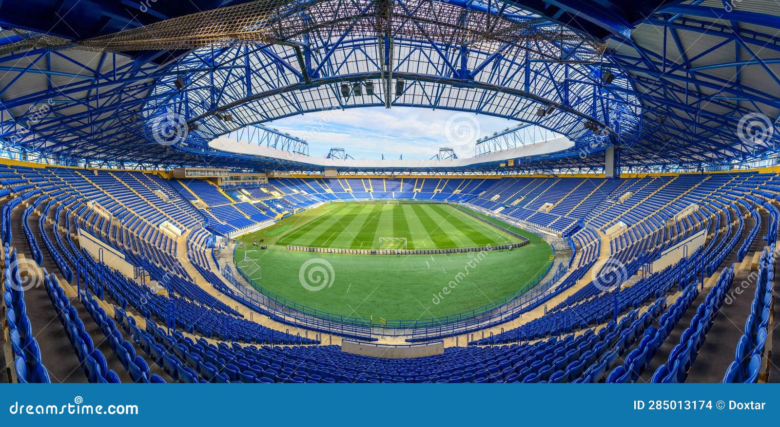 Football Stadium at the Day Stock Photo - Image of tribune, playing ...