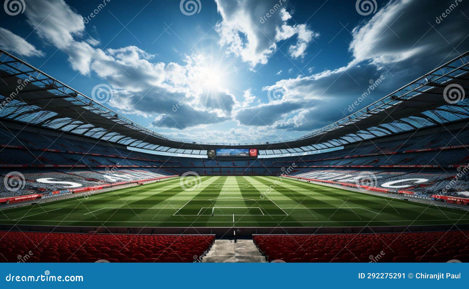 A Football Stadium Full View Stock Image - Image of play, goal: 292275291