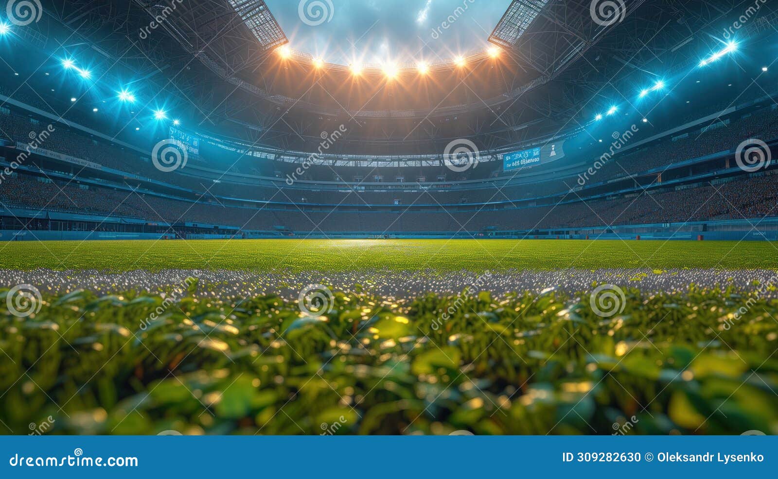 Football Stadium Inside View Stock Illustration - Illustration of ...
