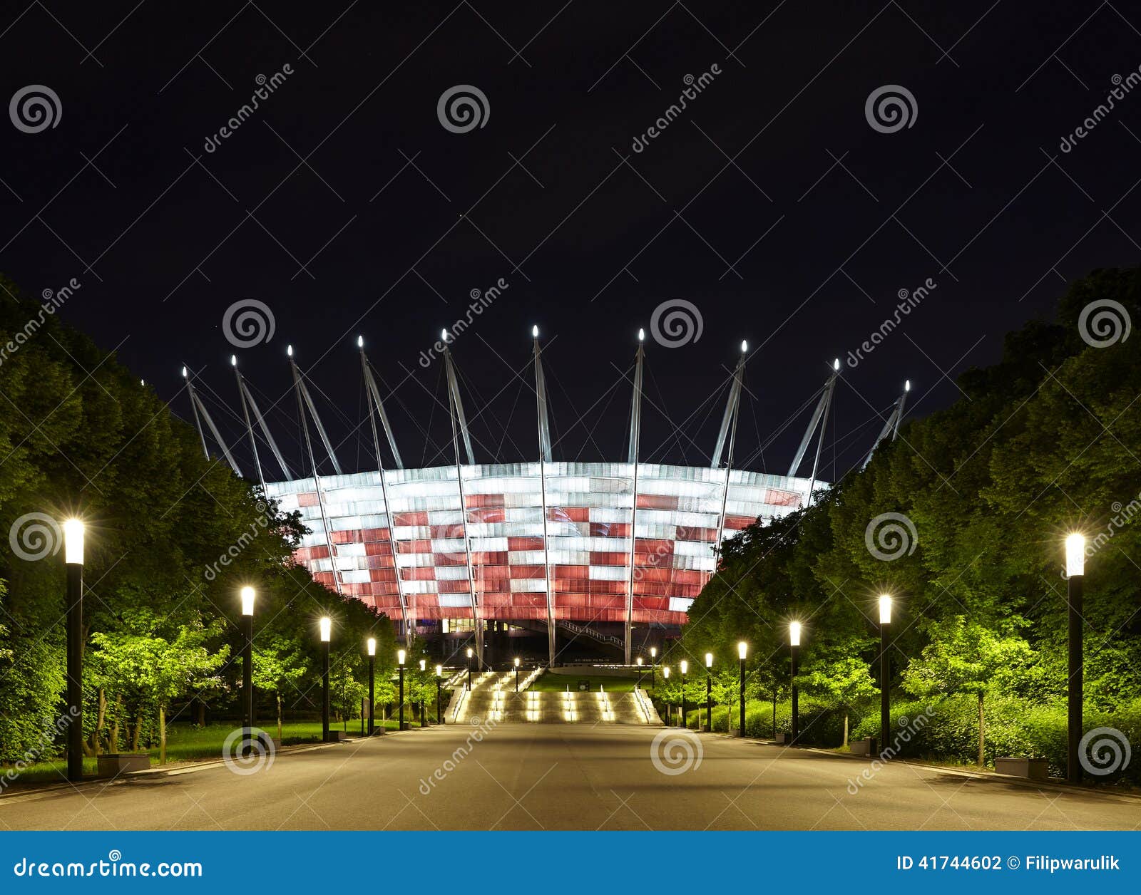 Football stadium at night stock photo. Image of european - 41744602