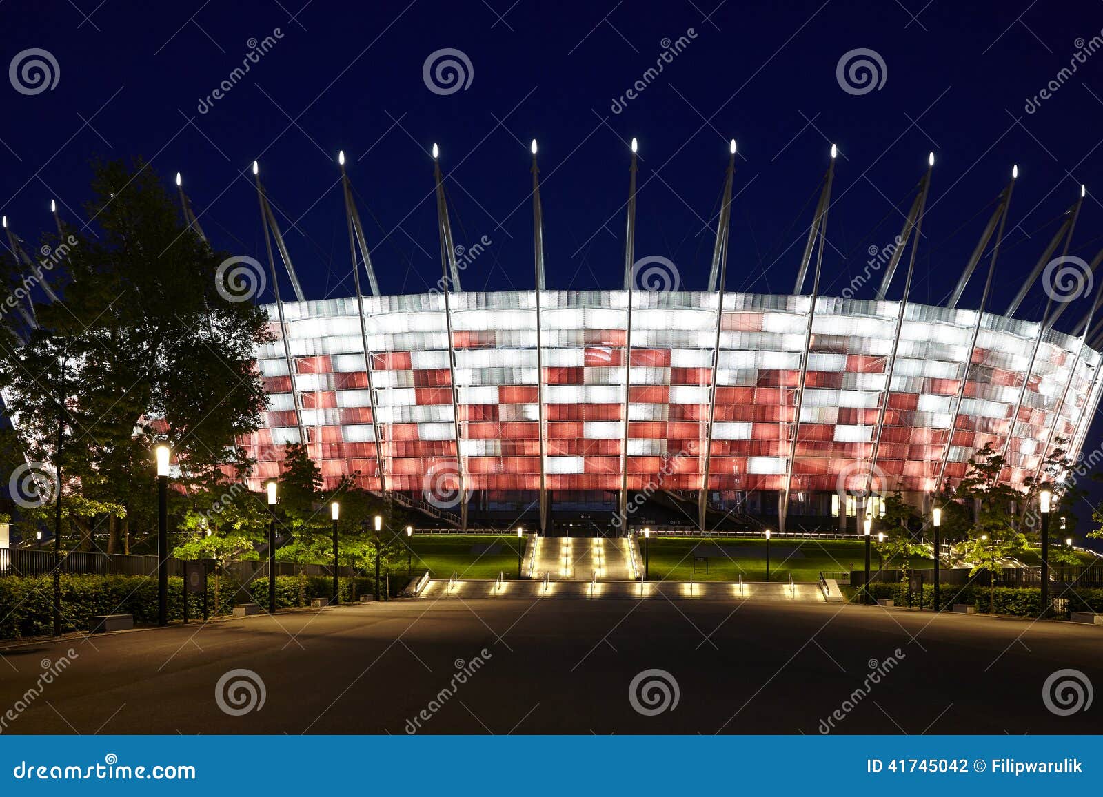 Football stadium at night stock photo. Image of green - 41745042