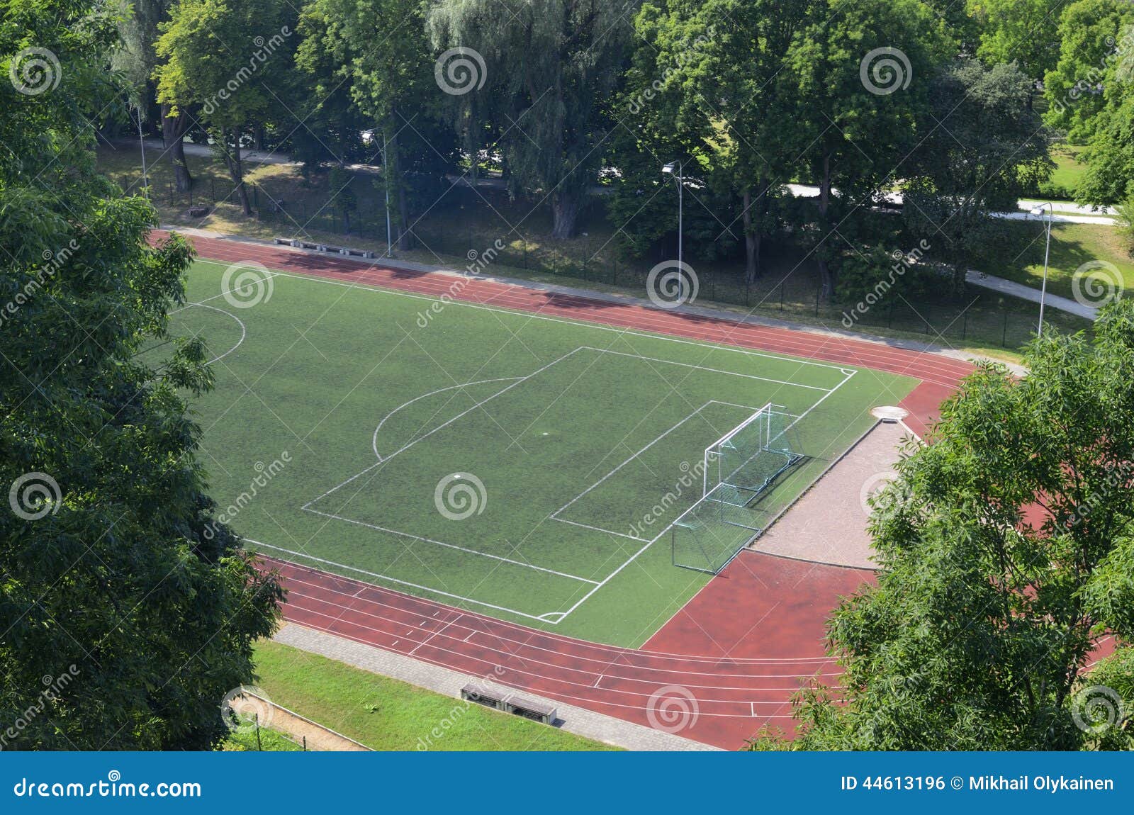 Football Stadium in the Park Stock Photo - Image of ground, tree: 44613196