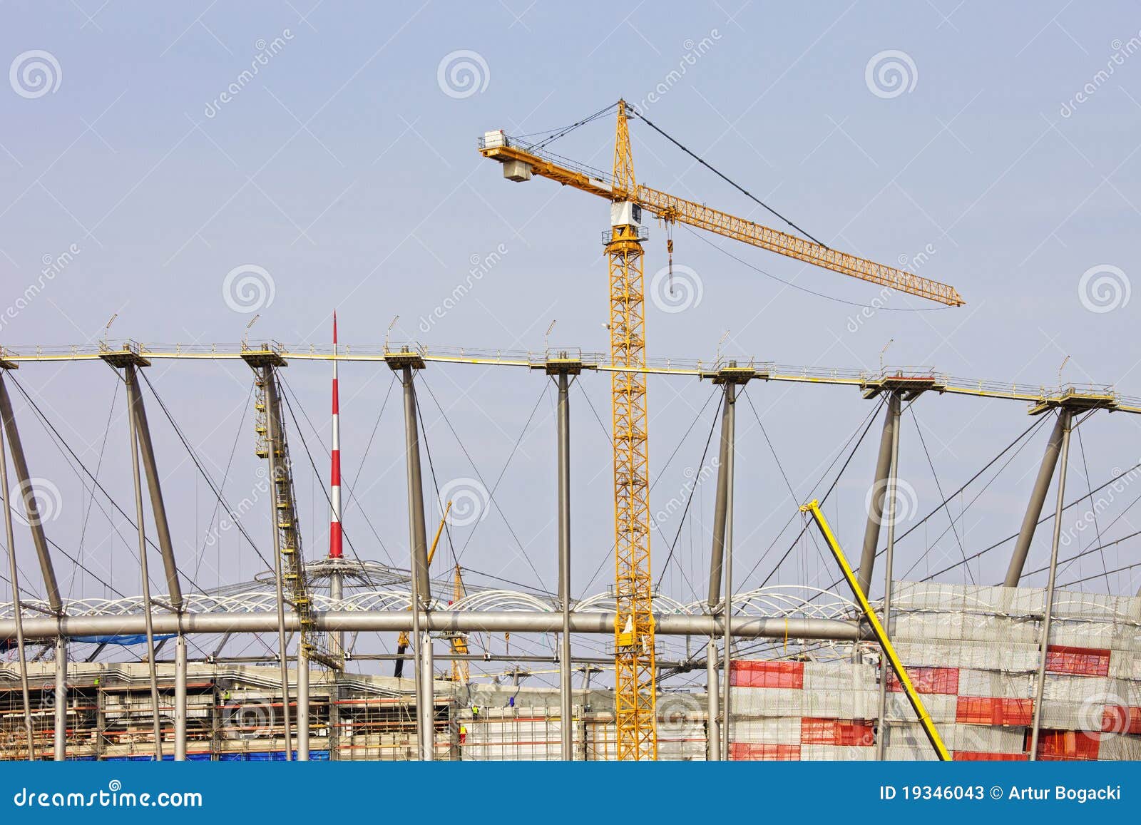 Football Stadium Under Construction Stock Image - Image of site ...