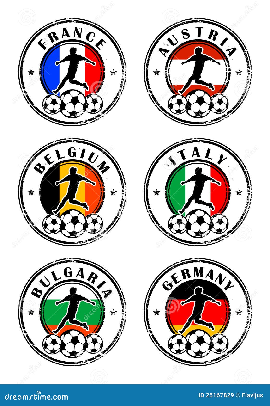 Football stamps set stock vector. Illustration of label - 25167829