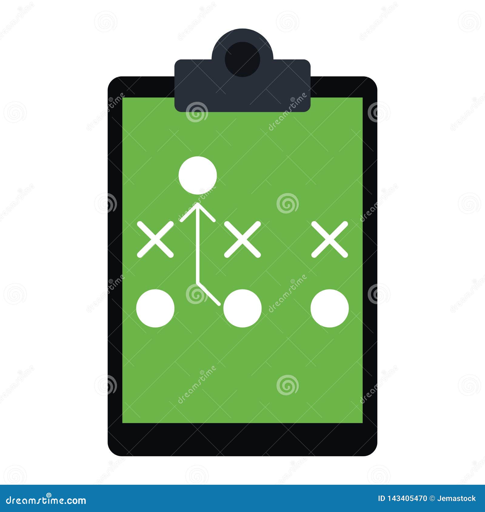 Football Strategy on Clipboard Stock Vector - Illustration of energy ...