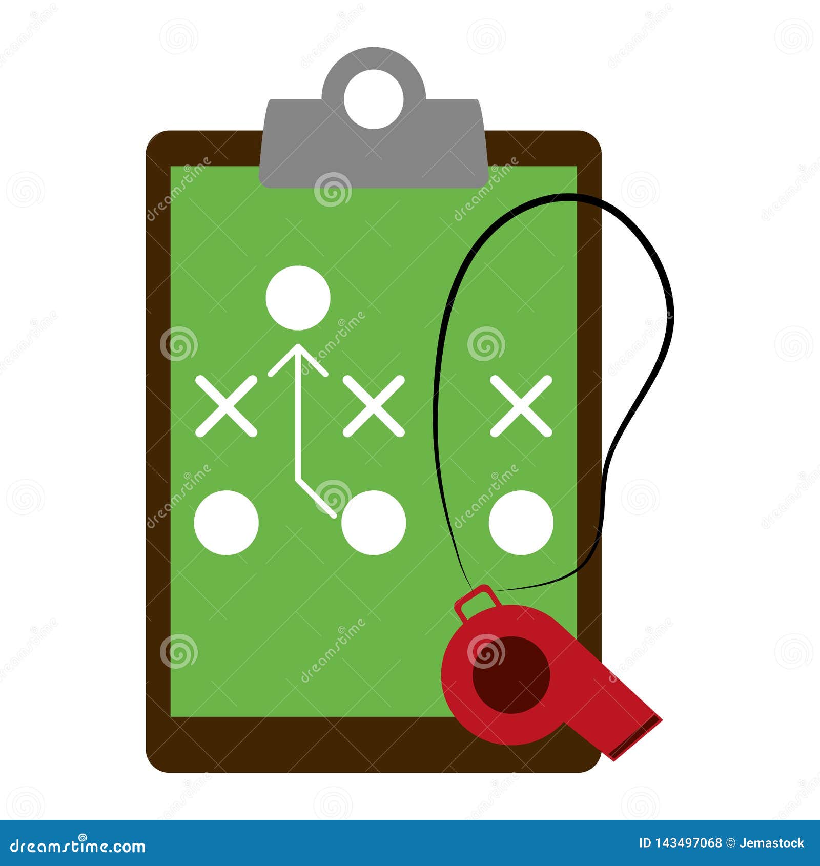 Football Strategy on Clipboard Stock Vector - Illustration of ...