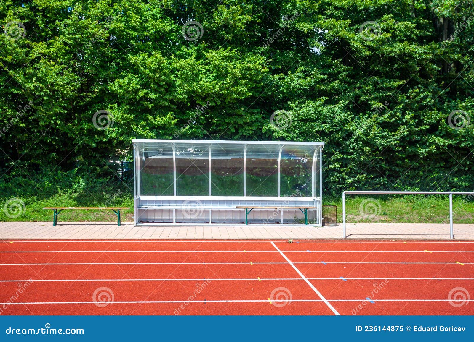 Football Substitution Booth in the Stadium Stock Image - Image of ...