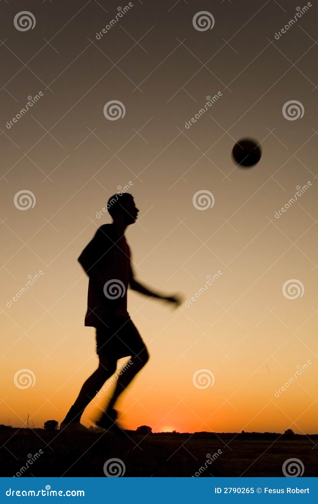 Football at sunset stock image. Image of athletic, silhouette - 2790265