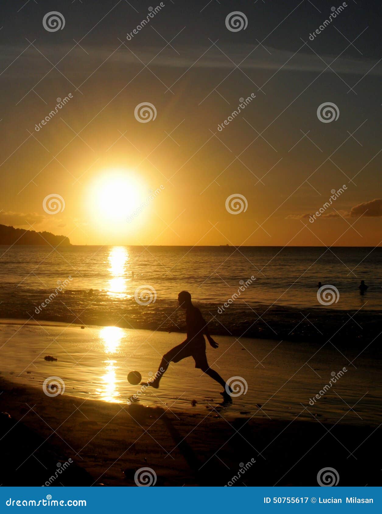 Football at sunset stock image. Image of active, football - 50755617